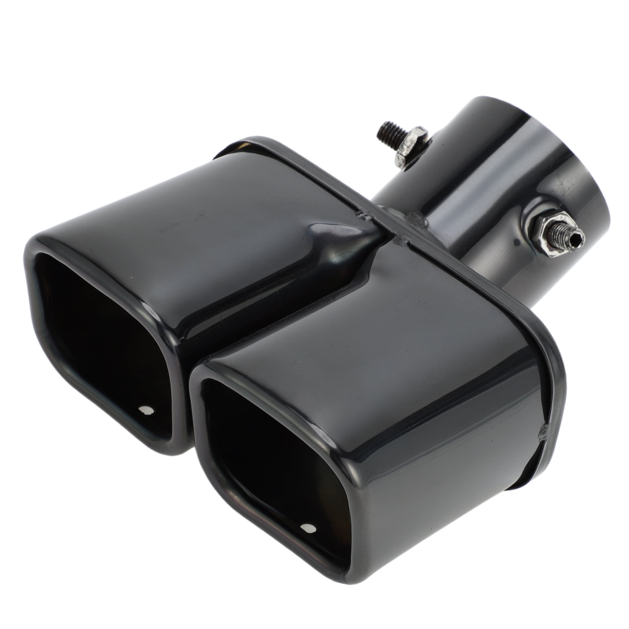 Unique Bargains 1 Pc Square Curved Slant Cut Dual Exhaust Tip 2.4 ...