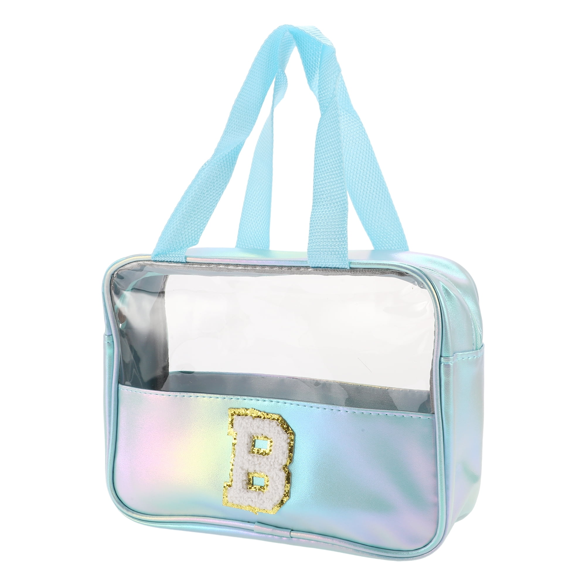 Unique Bargains 1 Pc Women Clear Letter B Makeup Bag for Vacation ...