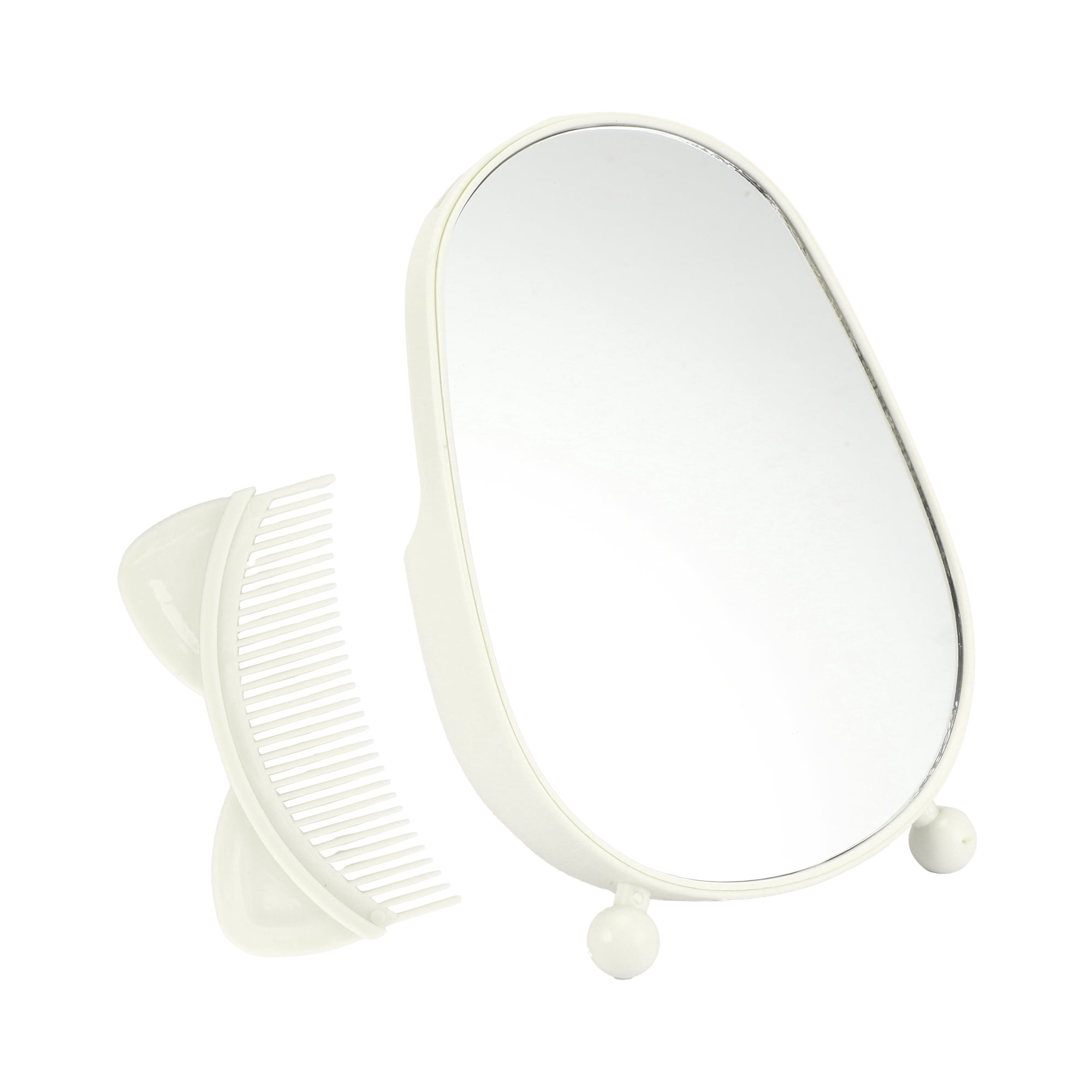 Unique Bargains 1 Pc Women Durable Cartoon Ears Desktop Cosmetic Mirror ...