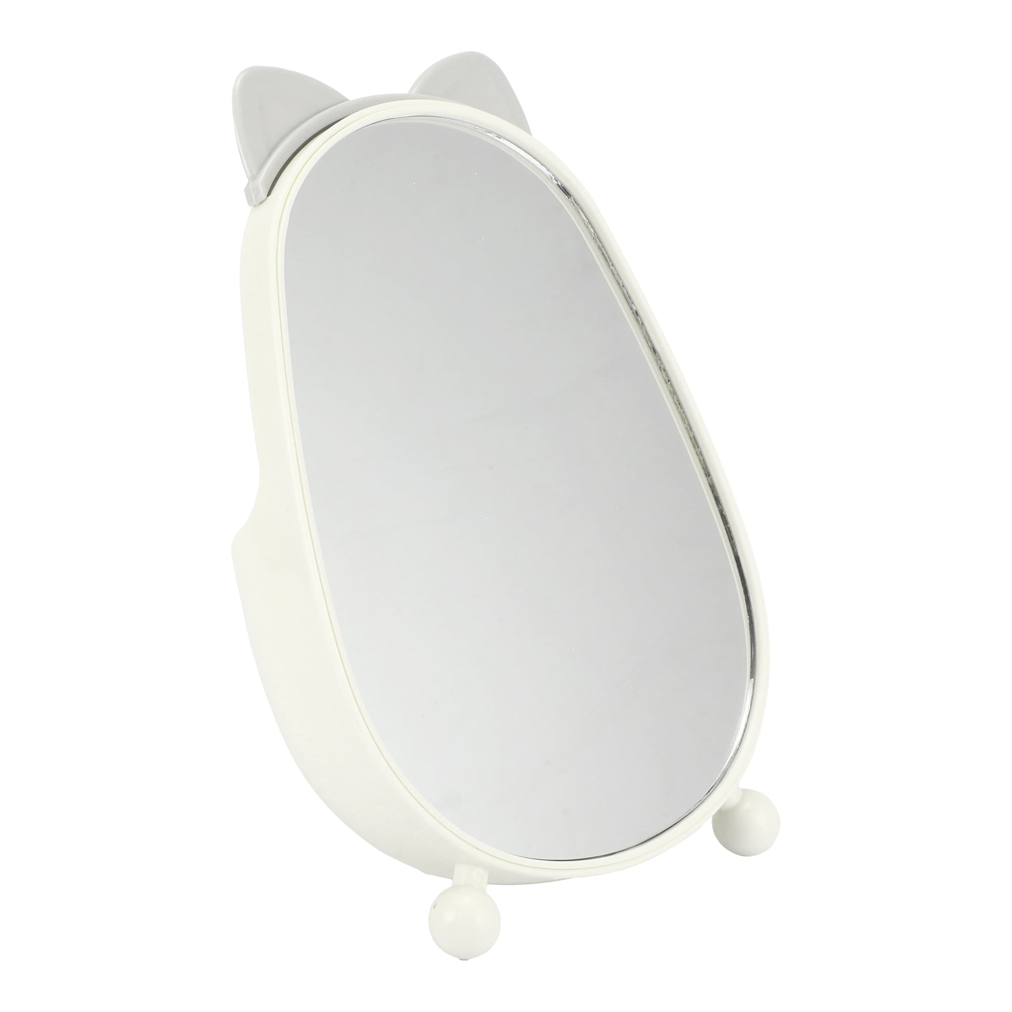 Unique Bargains 1 Pc Women Durable Cartoon Ears Desktop Cosmetic Mirror ...