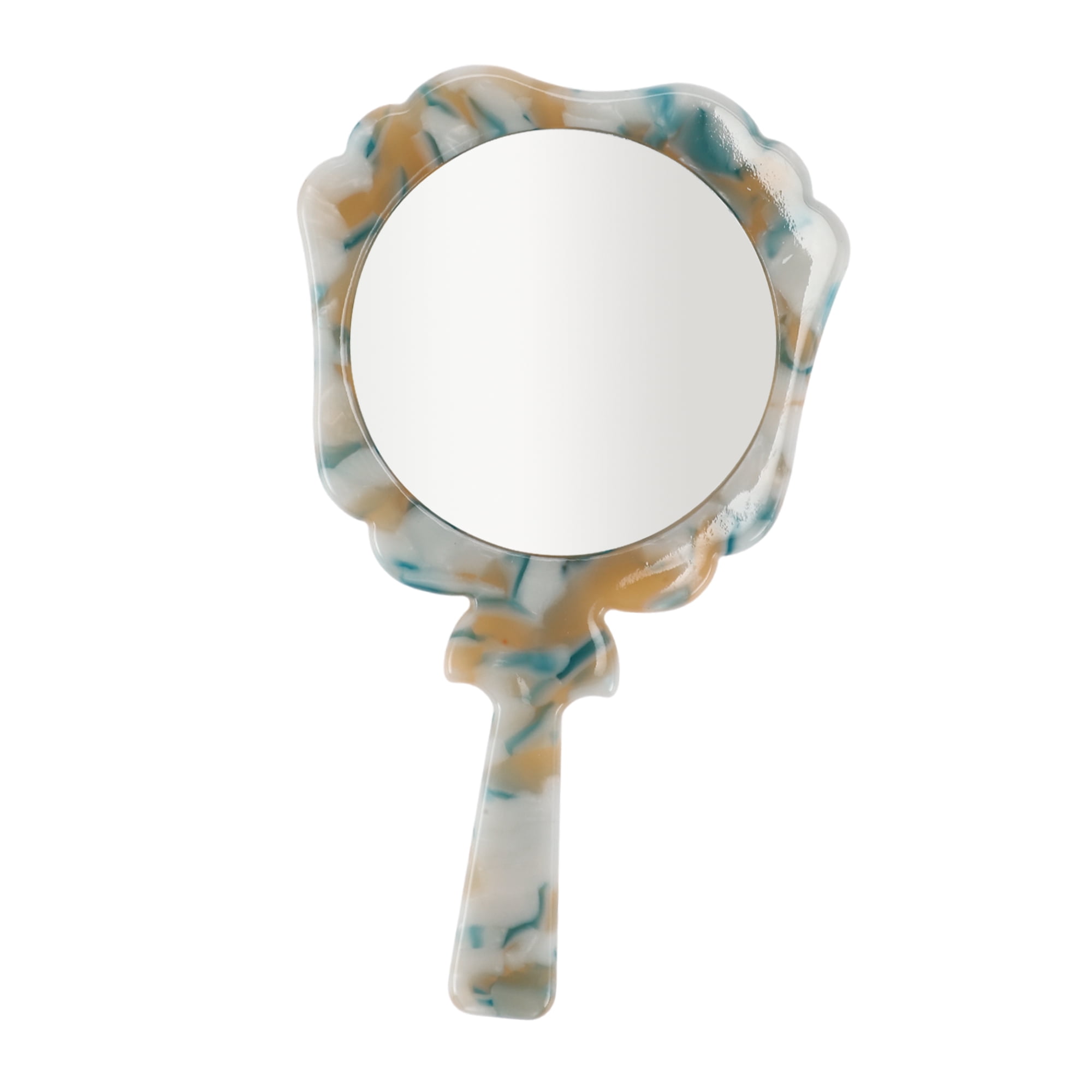 Unique Bargains 1 Pc Women Handheld Makeup Mirror for Beauty Parlor ...