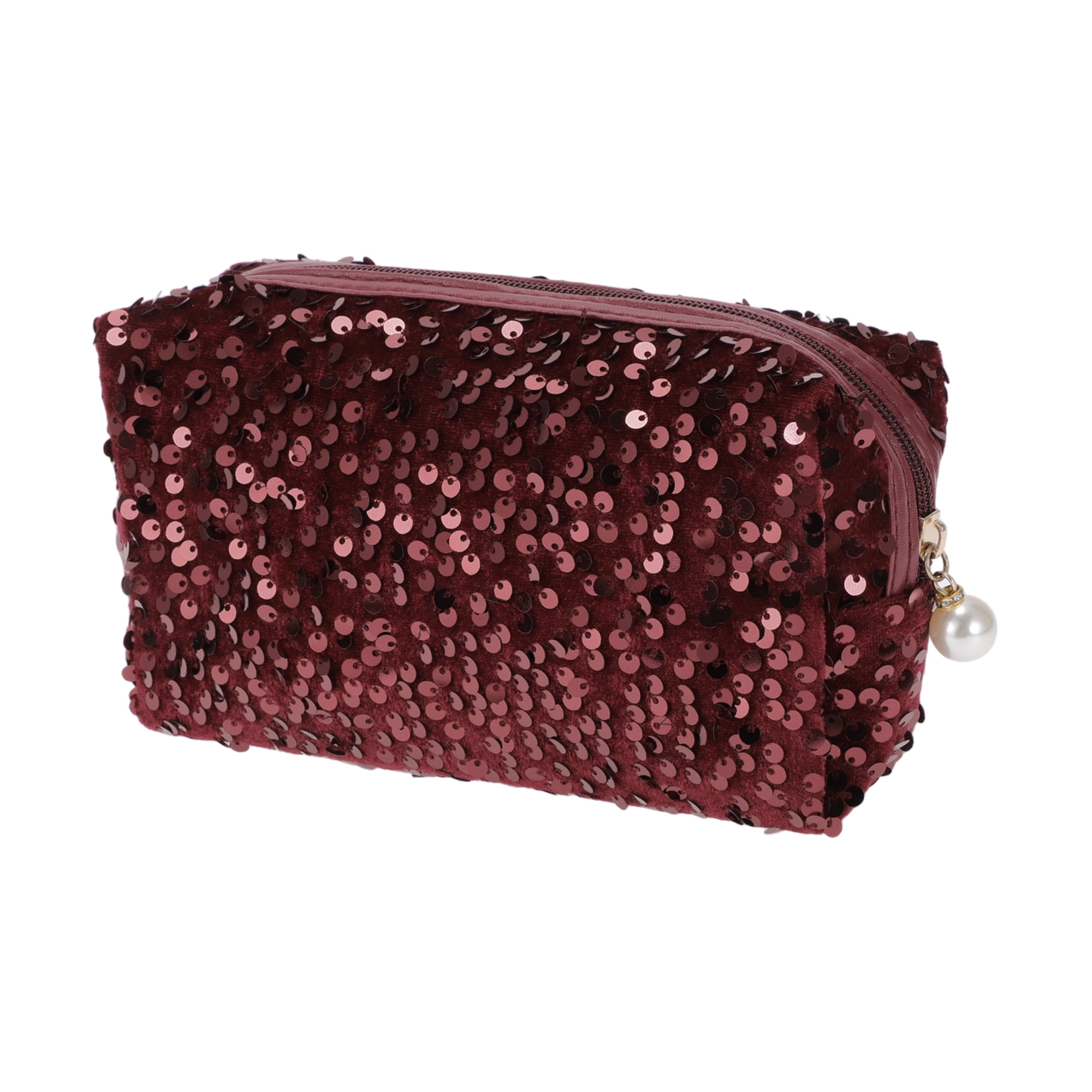 Unique Bargains 1 Pc Women Portable Sequin Makeup Bag for Business ...