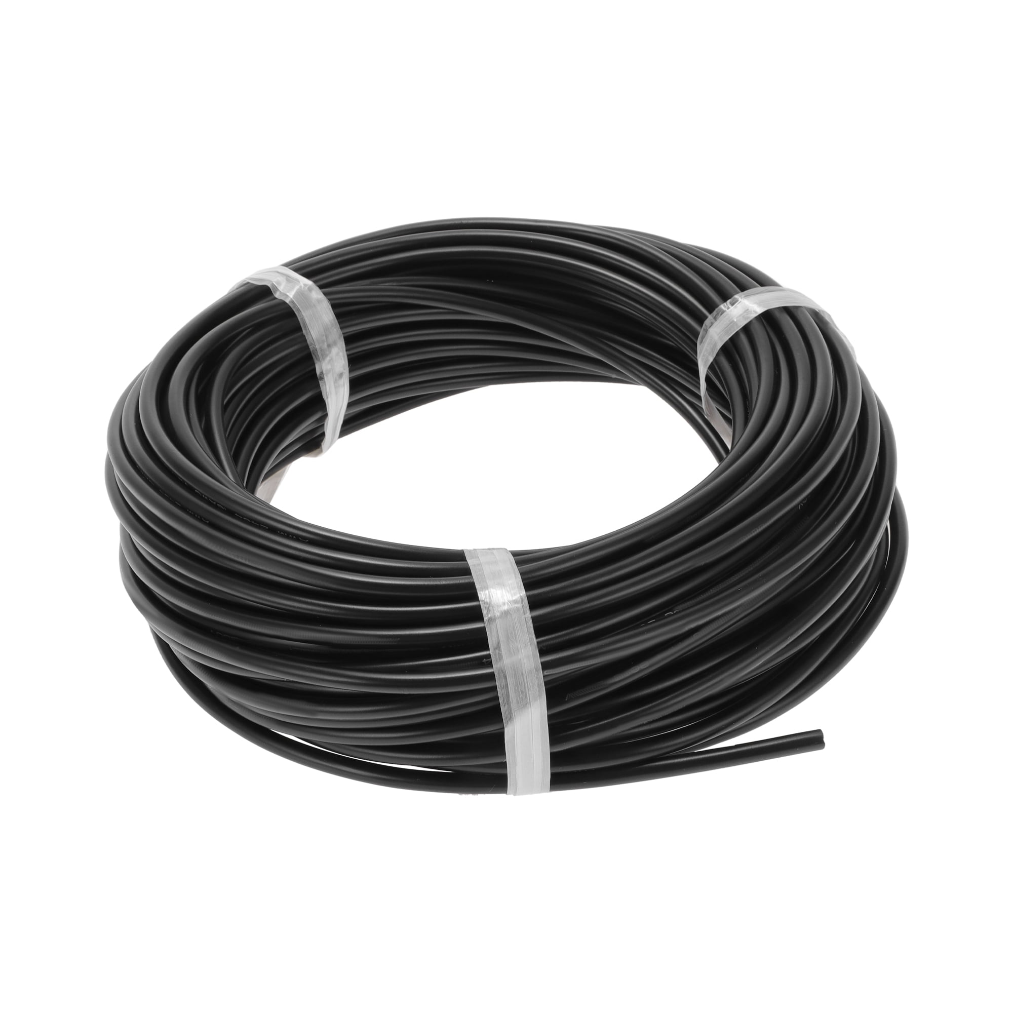 Unique Bargains 1 Pcs Ground Wire Fully Insulated& Soft Touch Jacket Power Wire 30m Black TC ...