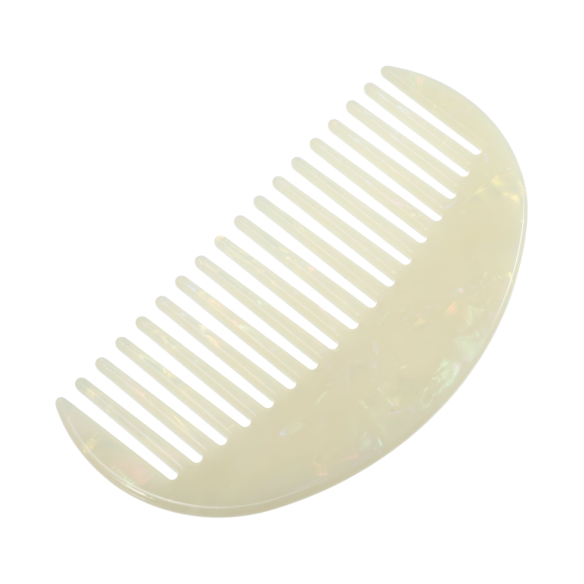 Unique Bargains 1 Pcs Women Half Round Wide Tooth Comb for Curly Thick ...