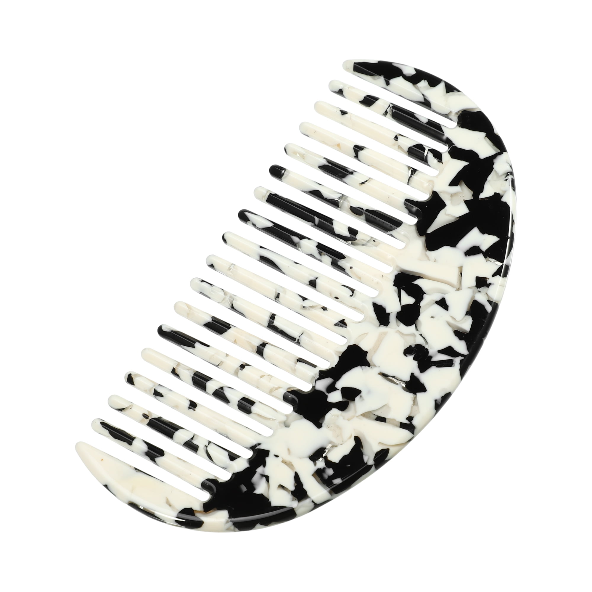 Unique Bargains 1 Pcs Women Half Round Wide Tooth Comb for Curly Thick ...