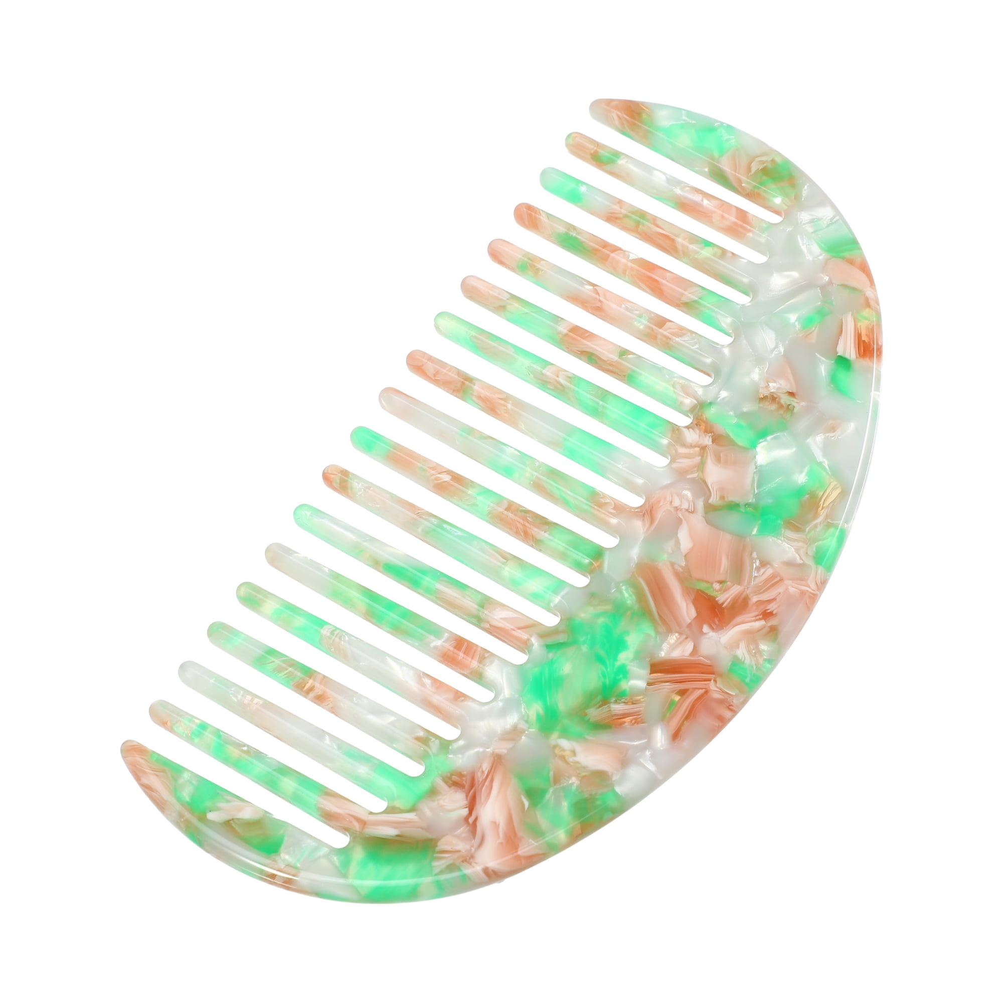Unique Bargains 1 Pcs Women Detangling Half Round Wide Tooth Comb for ...