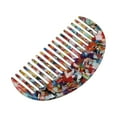 Unique Bargains 1 Pcs Women Half Round Wide Tooth Comb for Curly Thick ...