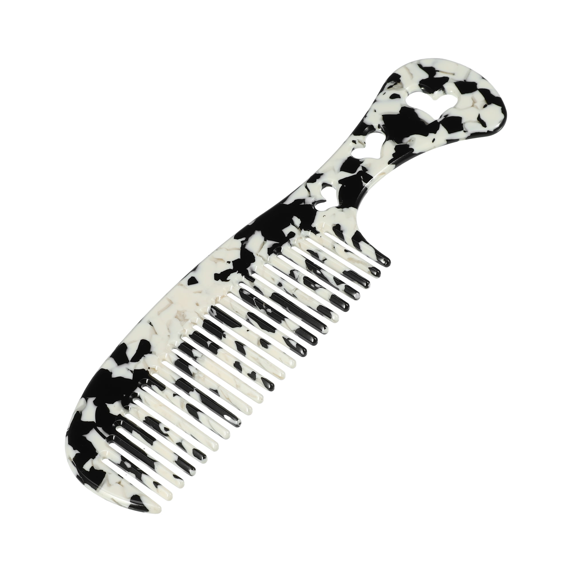 Unique Bargains 1 Pcs Women Heart Style Handheld Wide Tooth Comb for ...