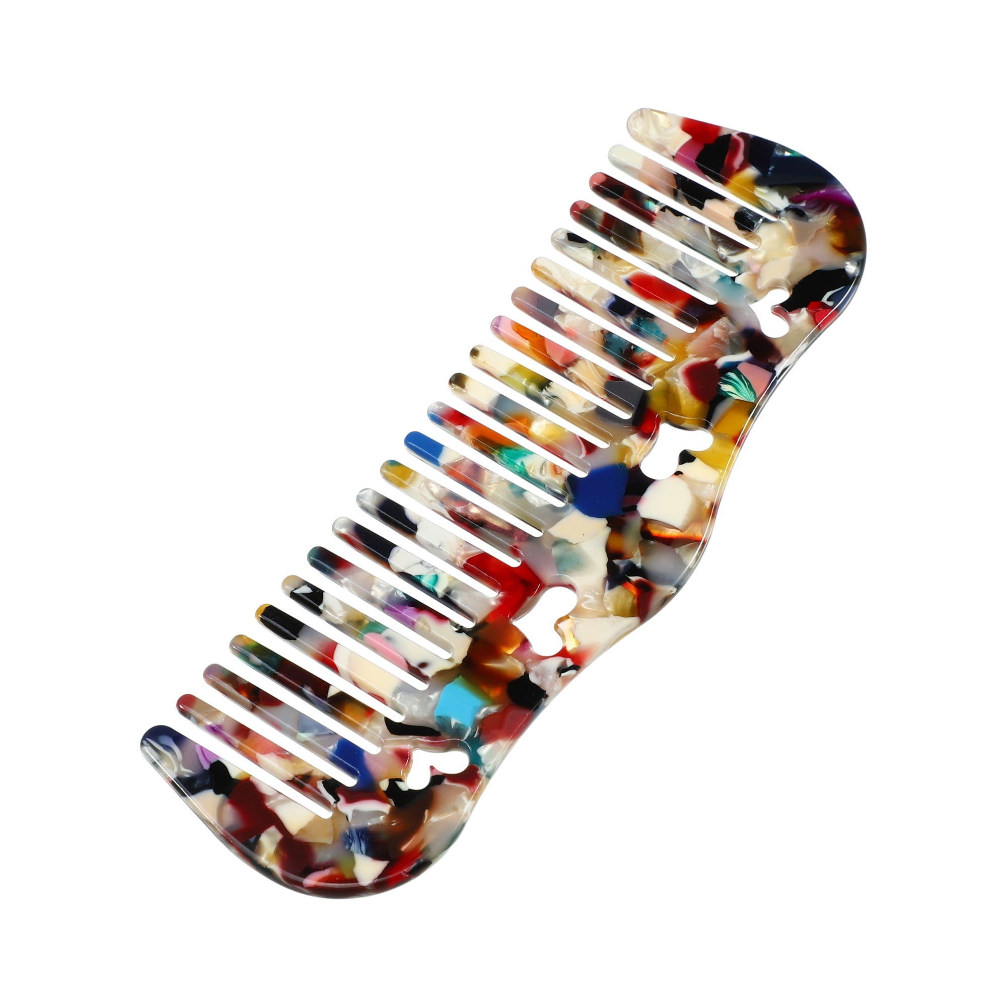 Unique Bargains 1 Pcs Women Heart Style Wide Tooth Comb for Curly Thick ...