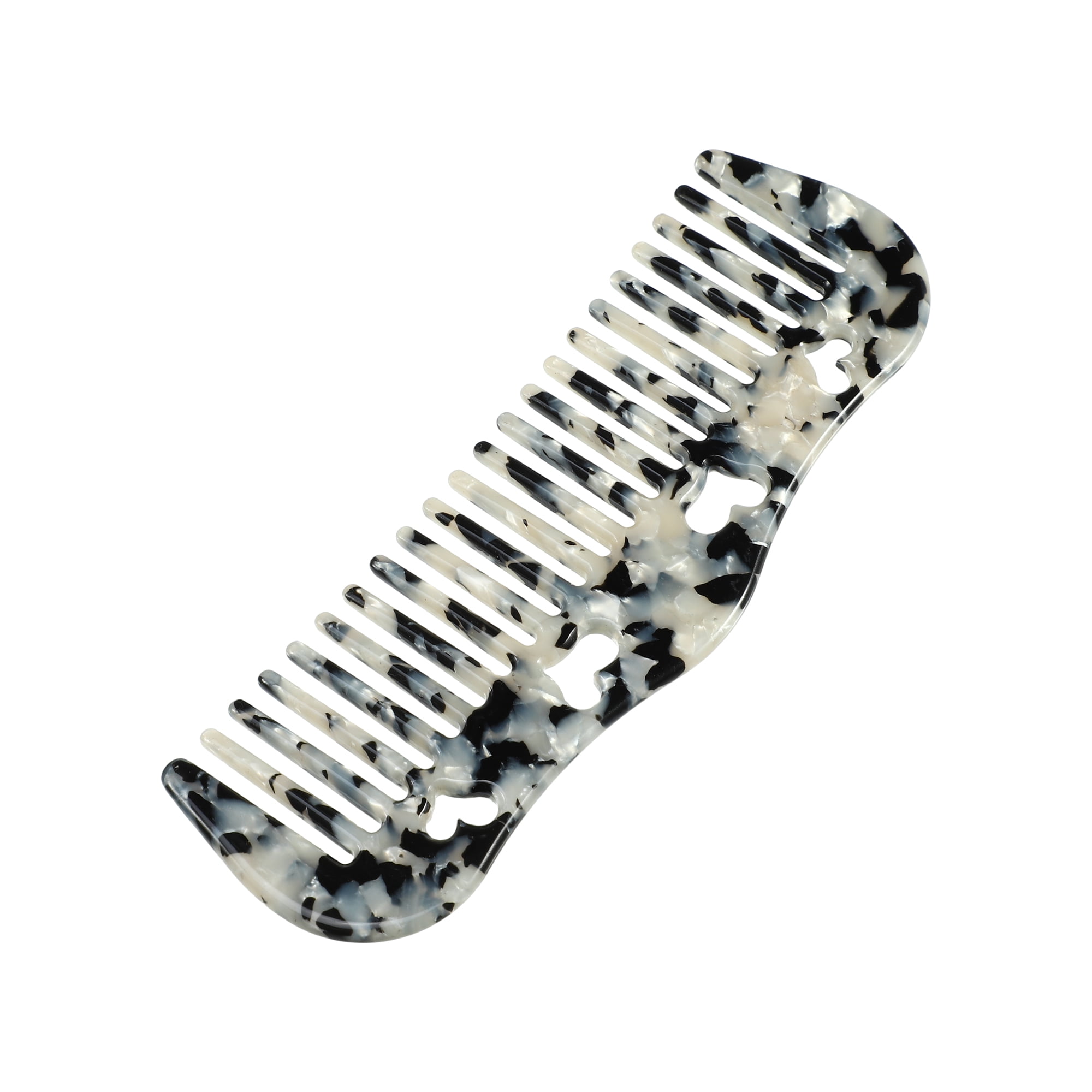 Unique Bargains 1 Pcs Women Heart Style Wide Tooth Comb for Curly Thick ...