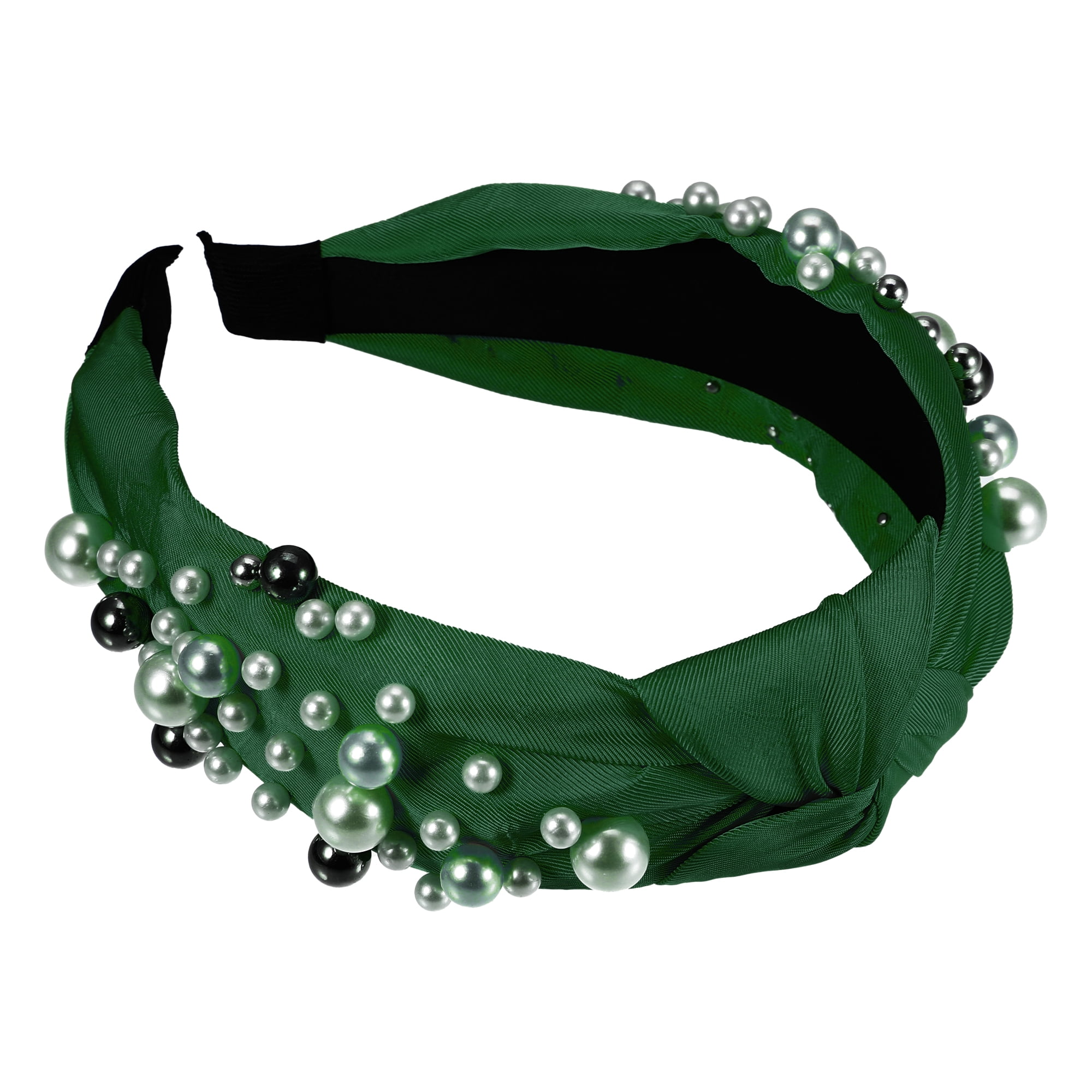 Unique Bargains 1 Pcs Women Knotted Headbands Fashion Wide Faux Pearl ...