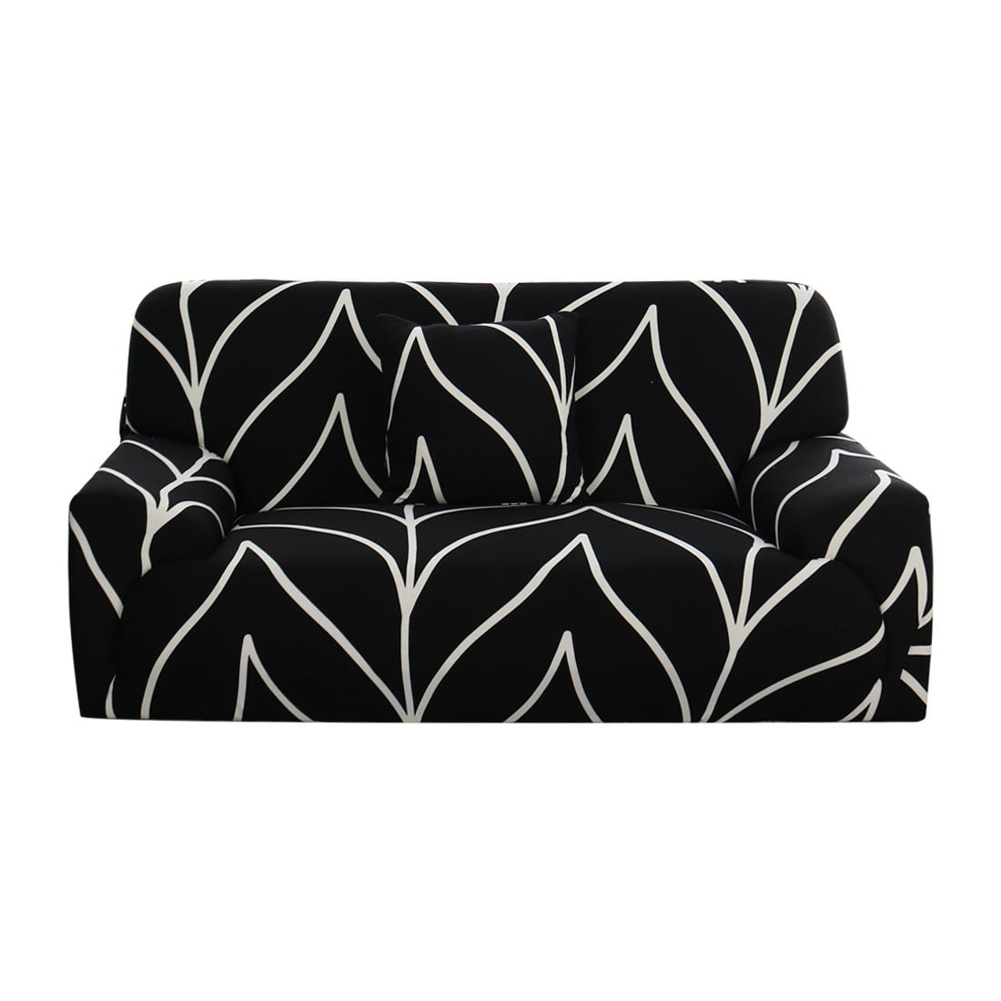 Unique Bargains 1-Piece Traditional Leaves Stretch Loveseat couch cover ...