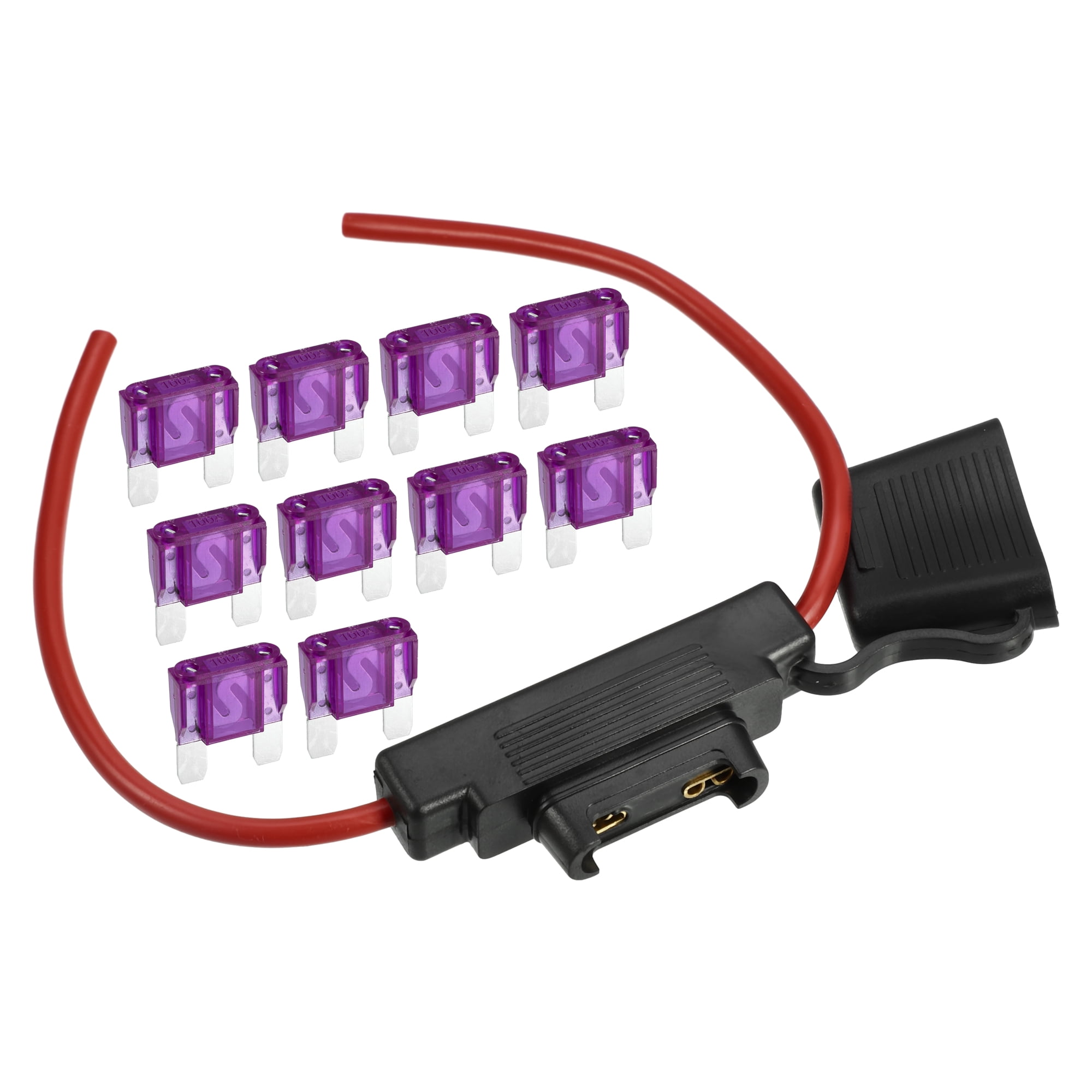 Unique Bargains 1 Set 100A Maximum Blade Style Fuse 10AWG Fuse Holder ...