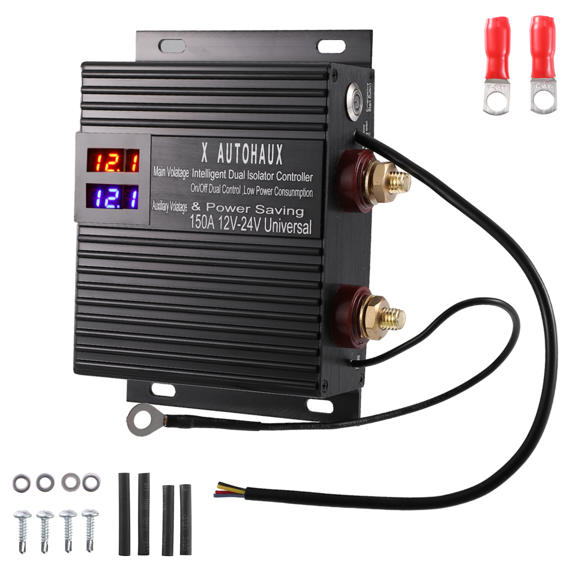 Unique Bargains 1 Set 12V/24V 150Amp Universal Dual Battery Smart ...