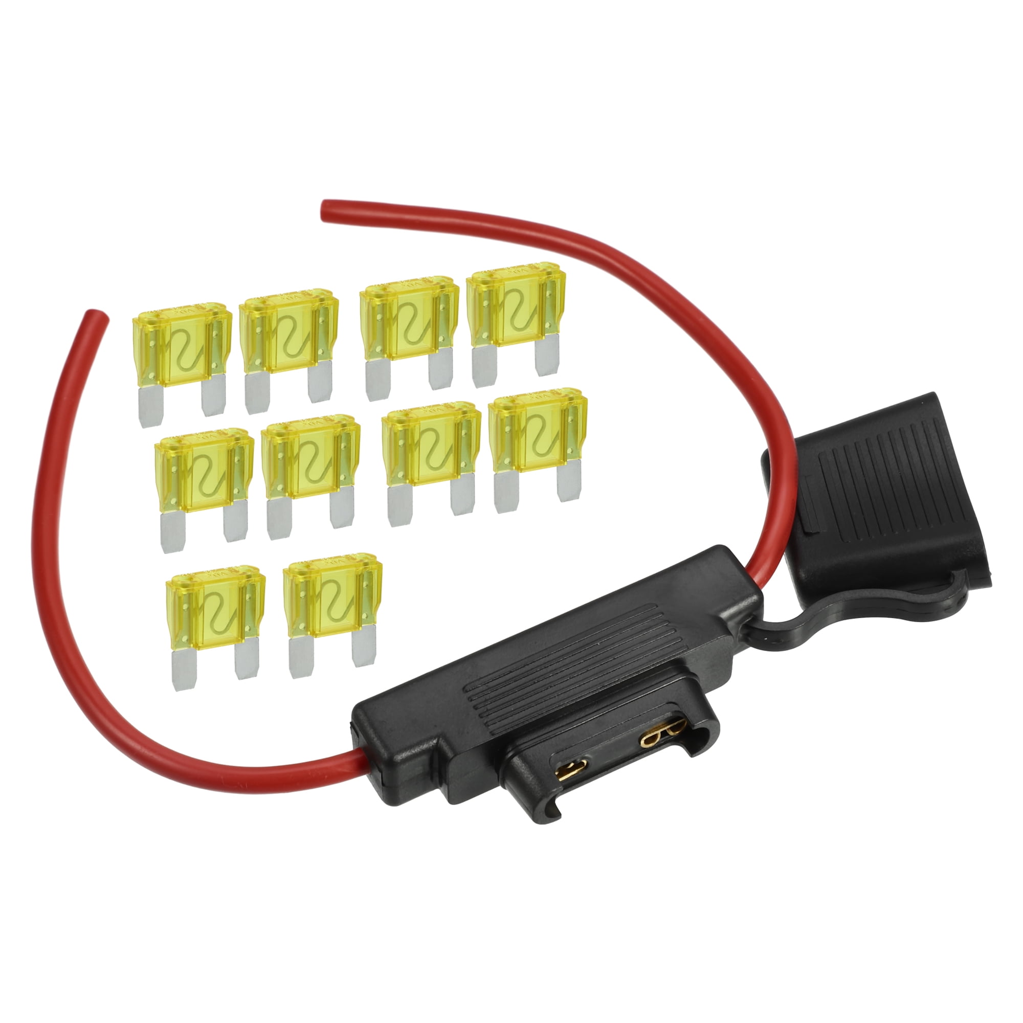 Unique Bargains 1 Set 20A Maximum Blade Style Fuse 10AWG Fuse Holder 10 ...