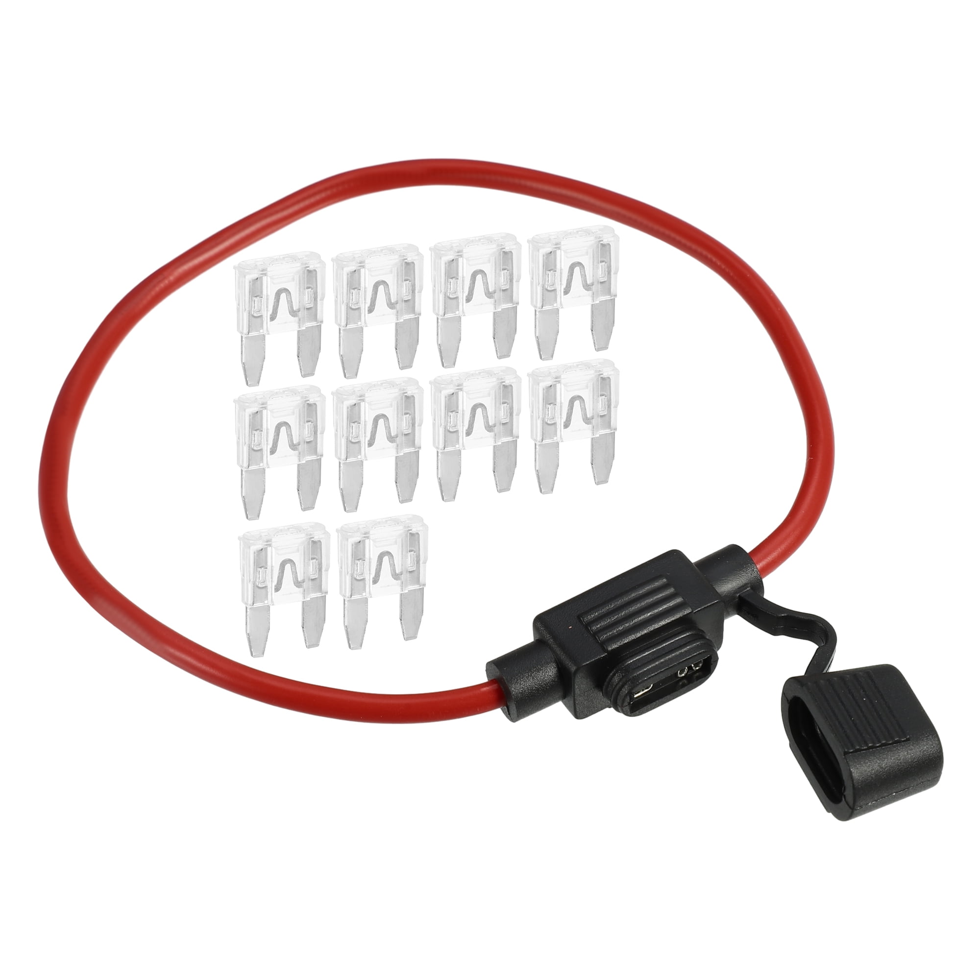 Unique Bargains 1 Set 25A Mini Blade Stye Fuse 12 AWG Fuse Holder 12 ...