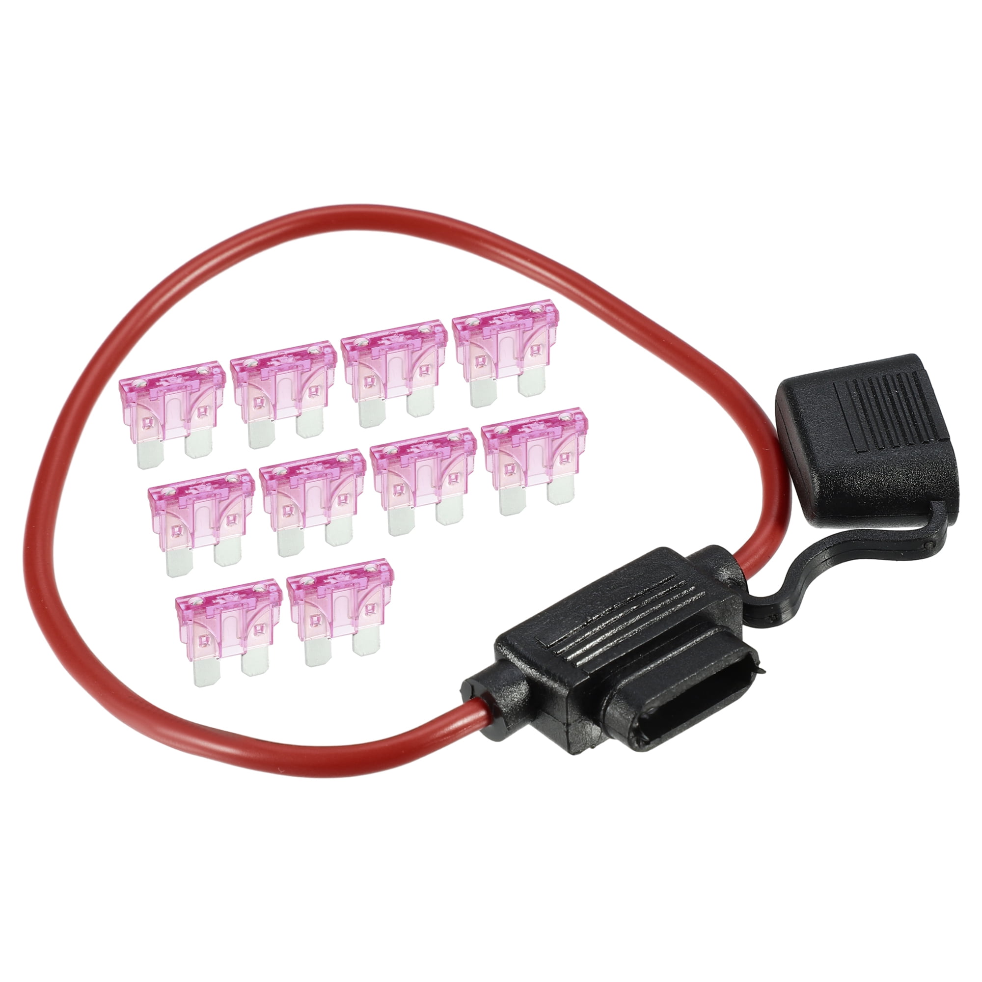 Unique Bargains 1 Set 3 A Standard Blade Style Fuse 12AWG Fuse Holder ...