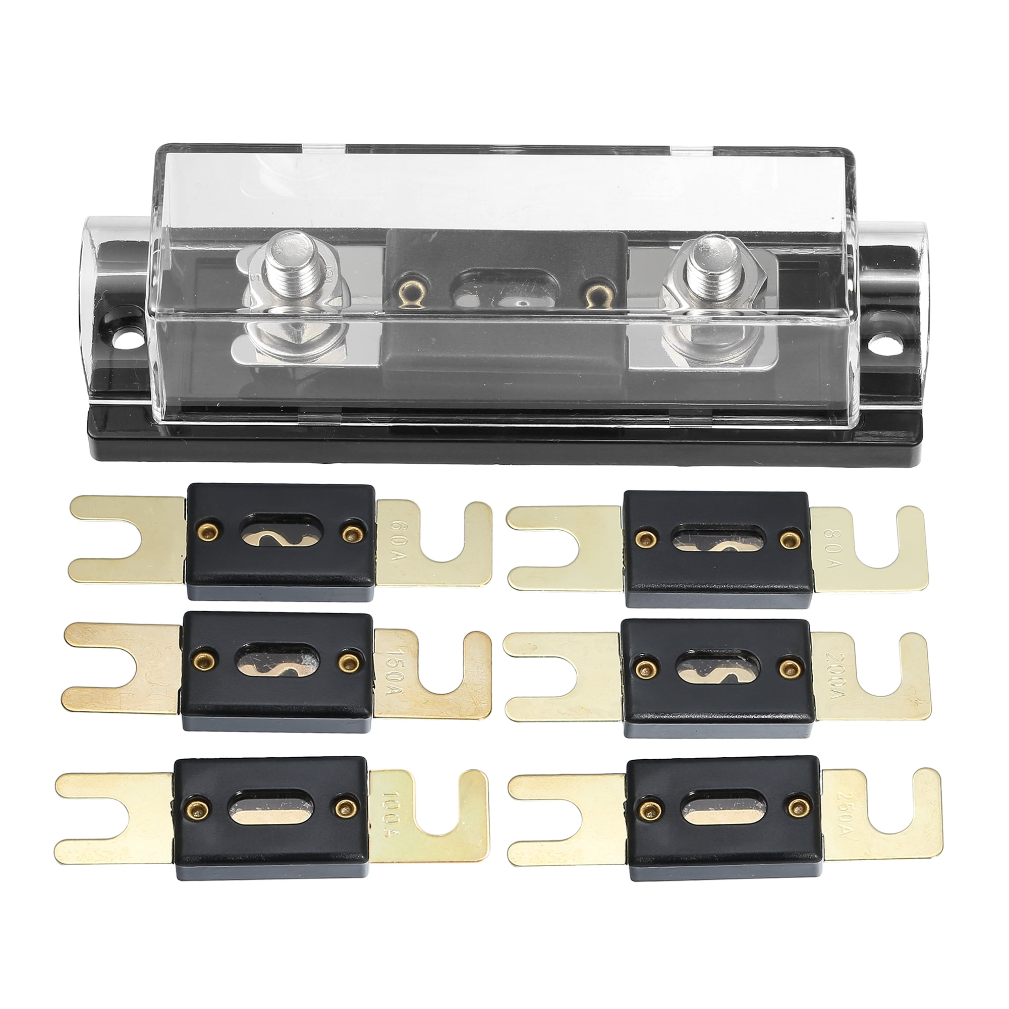 Unique Bargains 1 Set 300A Fuse Inline ANL Fuse Holder Clear Fuse Block ...