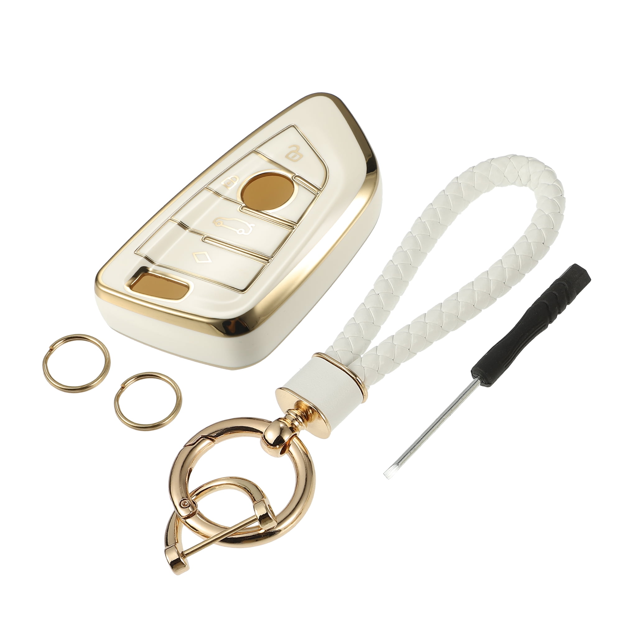 Unique Bargains 1 Set 4 Button Key Fob Cover for BMW X1 X2 X3 X5 X6 X7 ...