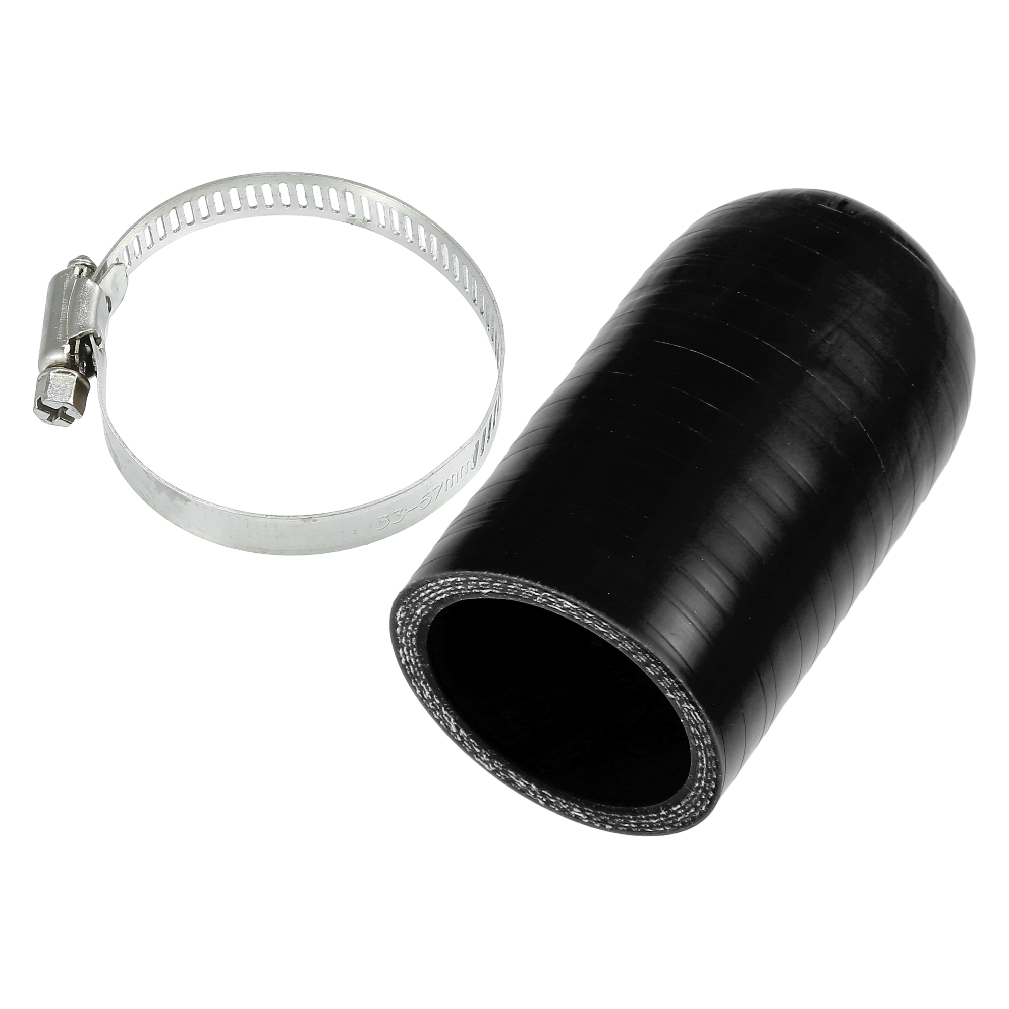 Unique Bargains 1 Set 42mm 1.65" ID Silicone Hose Cap W/ Clamp Intake ...