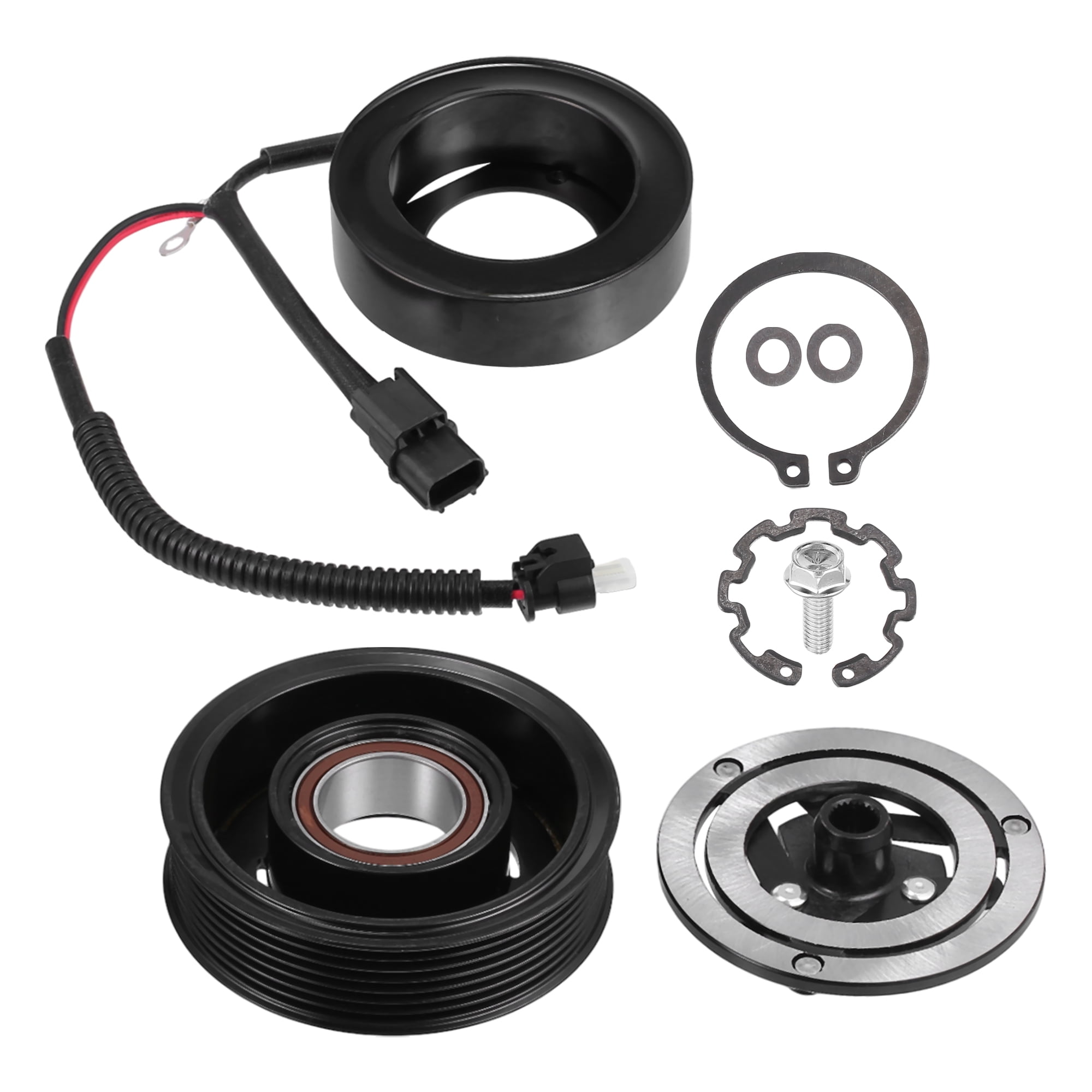 Unique Bargains 1 Set AC Compressor Clutch Kit Pulley Coil Auto Repair ...