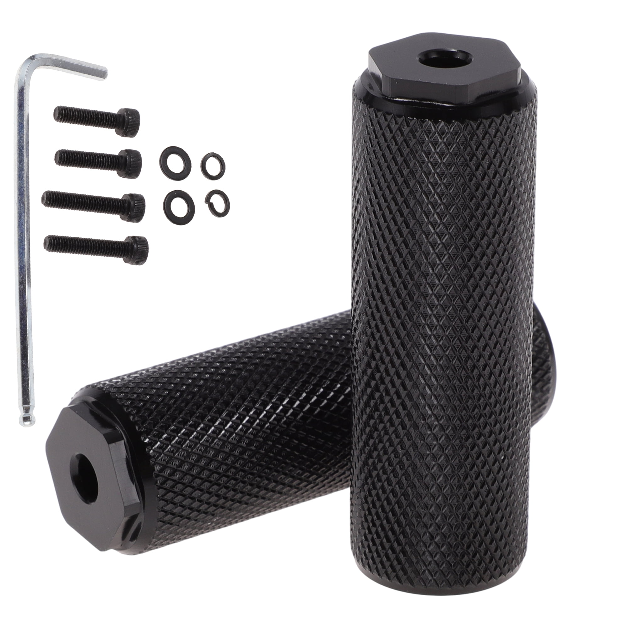 Unique Bargains 1 Set Aluminum Alloy Anti-Skid Bike Pegs 3" Length Mesh ...