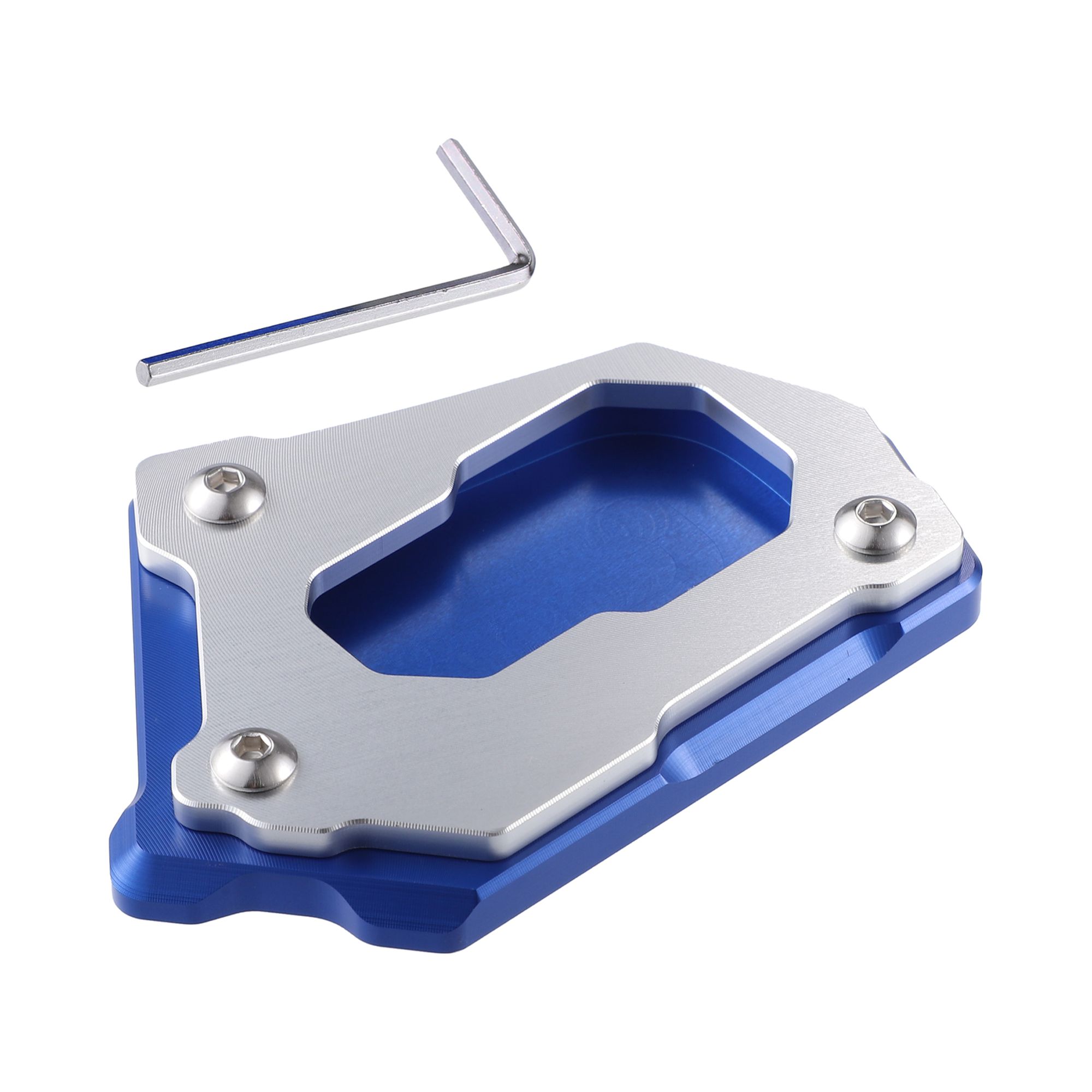 Unique Bargains 1 Set Aluminum Alloy Motorcycle Kickstand Plate Pad for ...