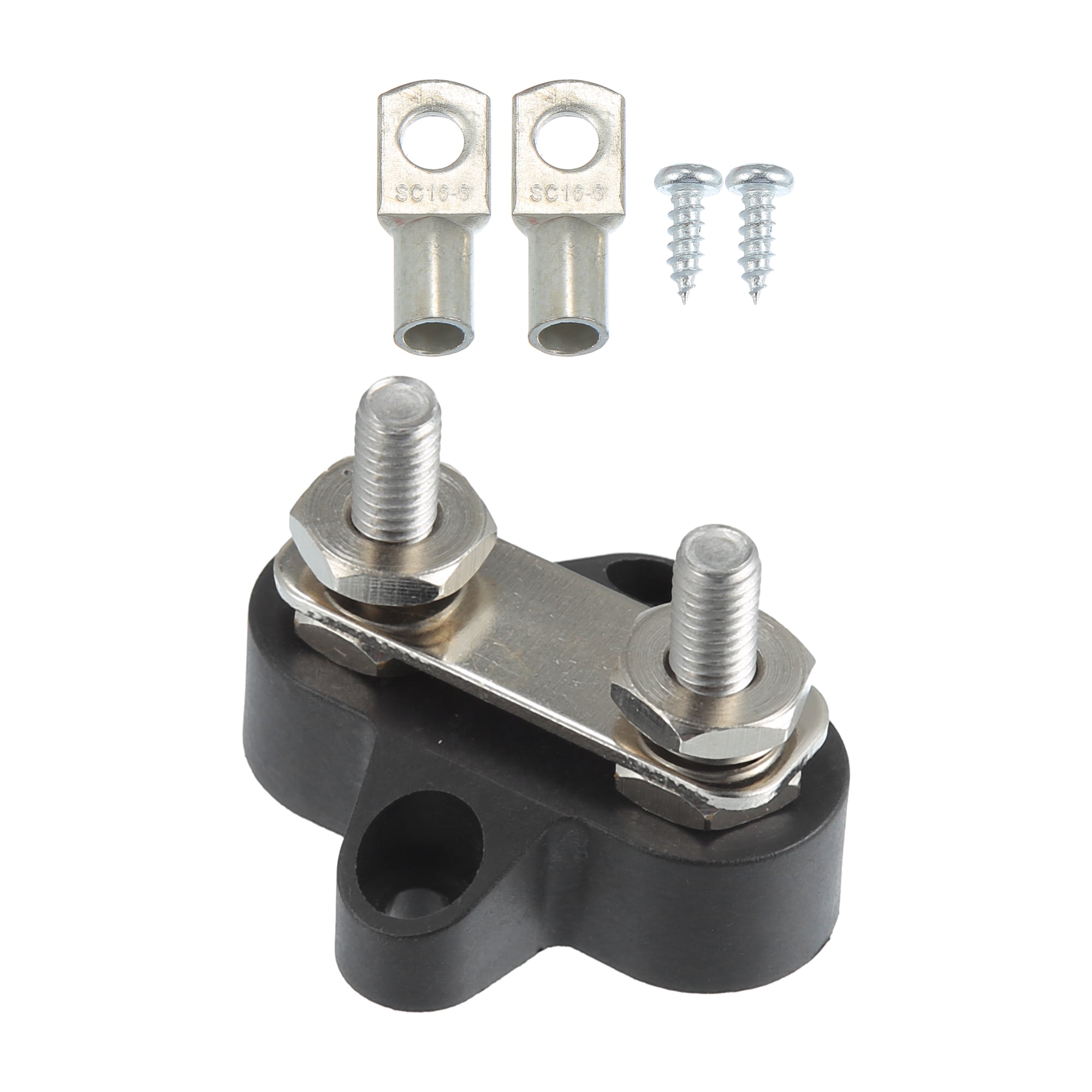 Unique Bargains 1 Set Bus Bar M6x1.0 Terminal Block Power Dual Stud Battery Junction Post for ...