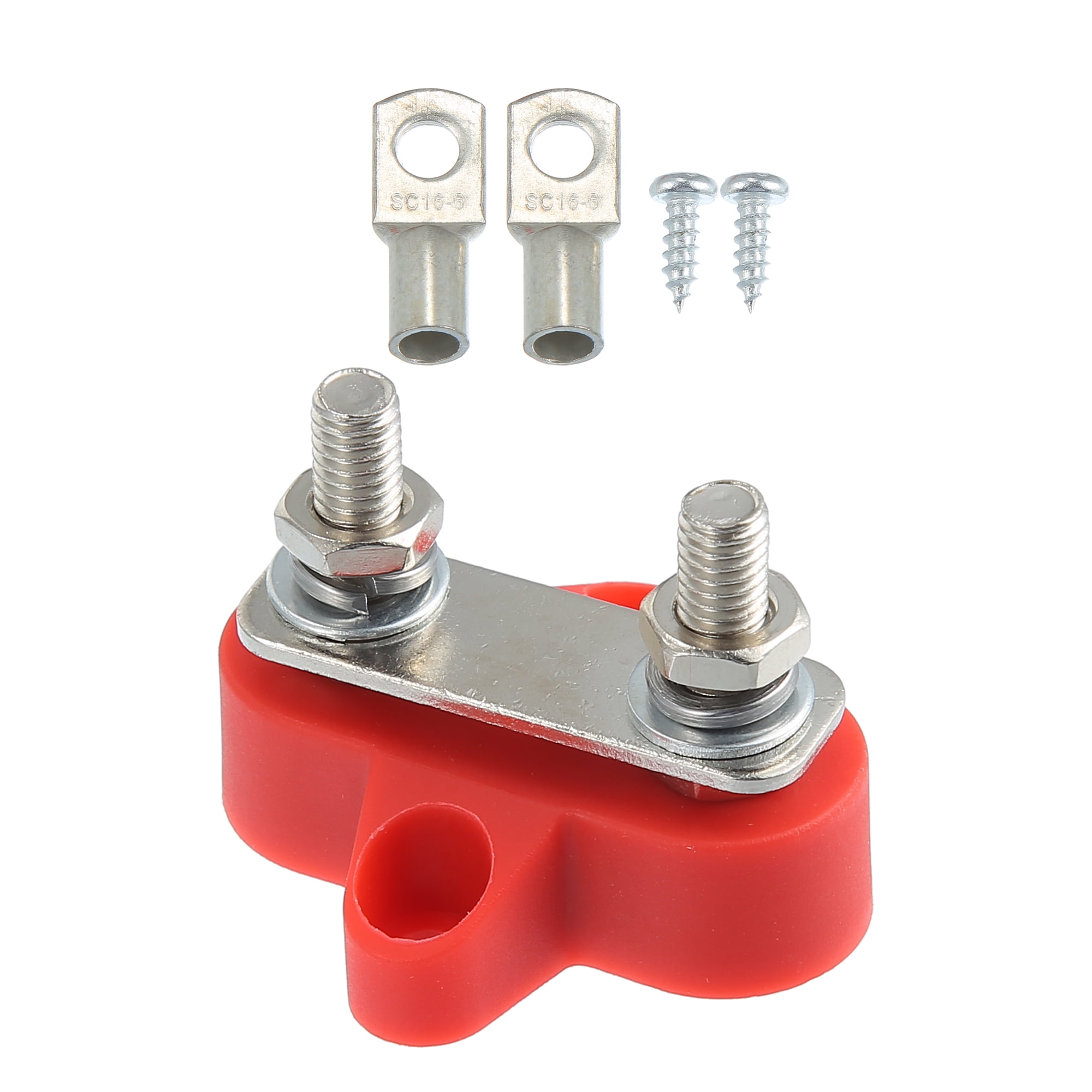 Unique Bargains 1 Set Bus Bar M6x1.0 Terminal Block Power Dual Stud Battery Junction Post for ...