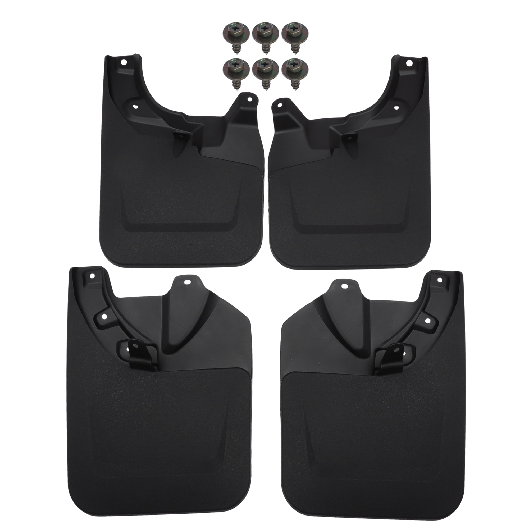 Unique Bargains 1 Set Car Mud Flaps Splash Guards with Screw Black ...