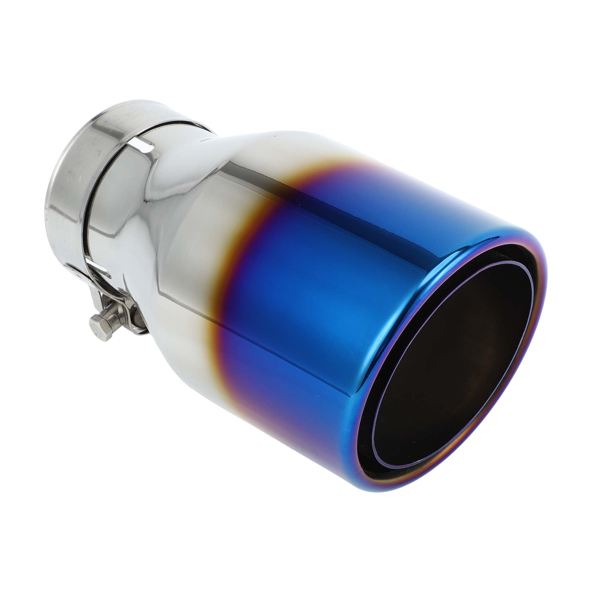 Unique Bargains 1 Set Double Wall Slant Exhaust Tip 2.5" Inlet 4.1 ...