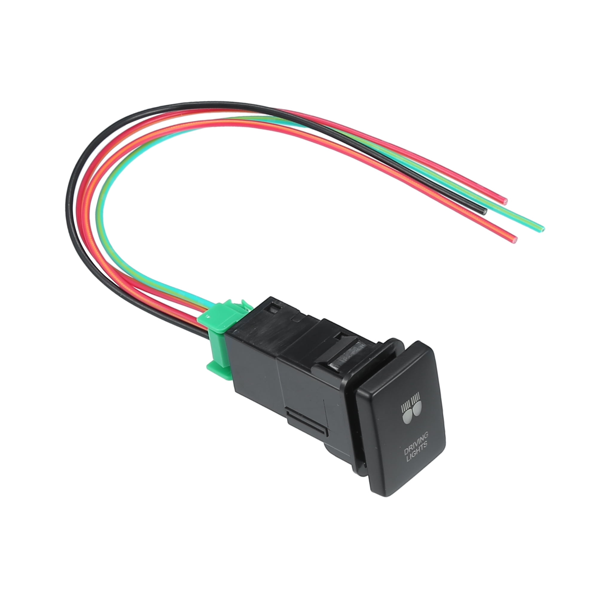 Unique Bargains 1 Set Driving Lights Push Button Switch with Wire for ...