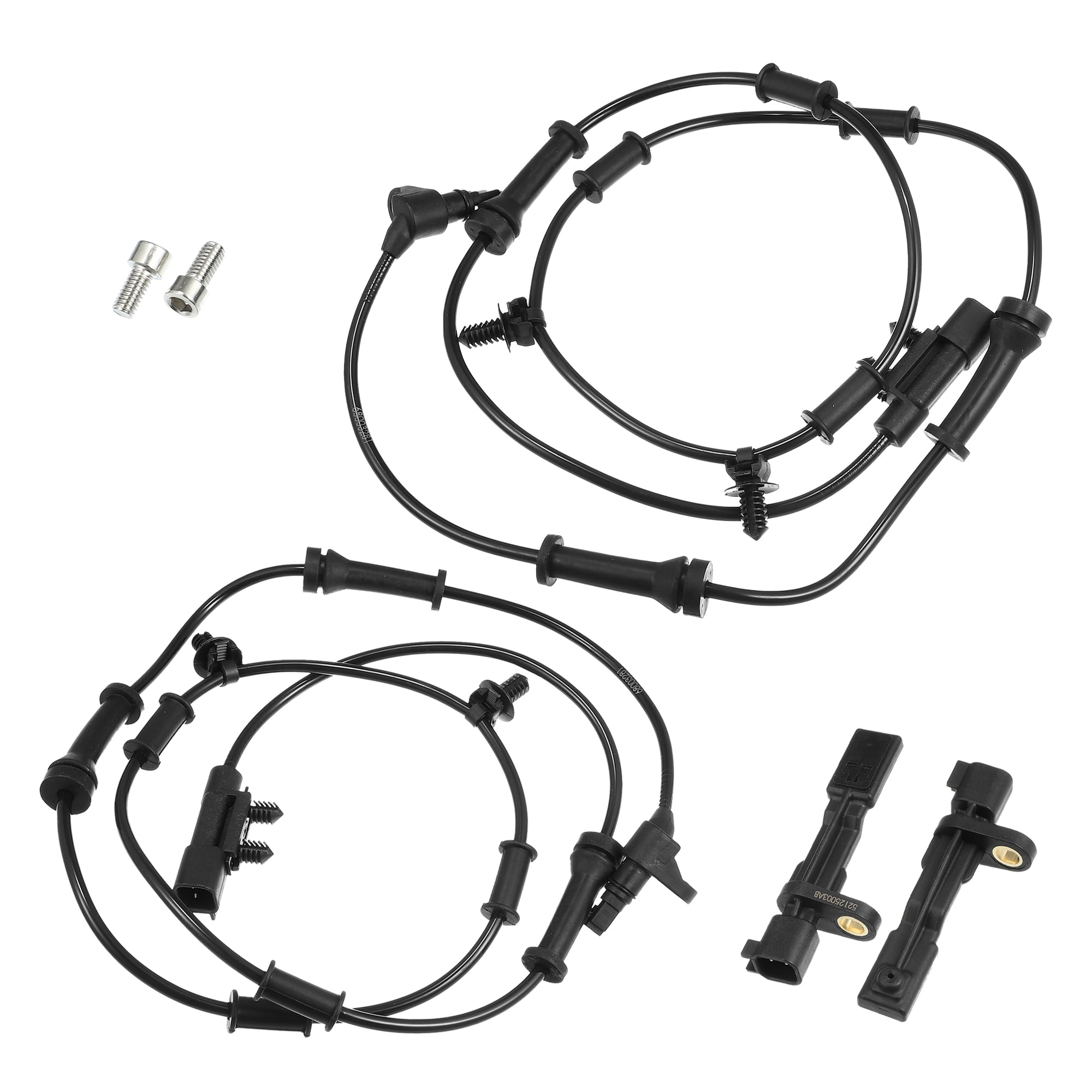 Unique Bargains 1 Set Front Rear ABS Sensor Wheel Speed Sensor ...