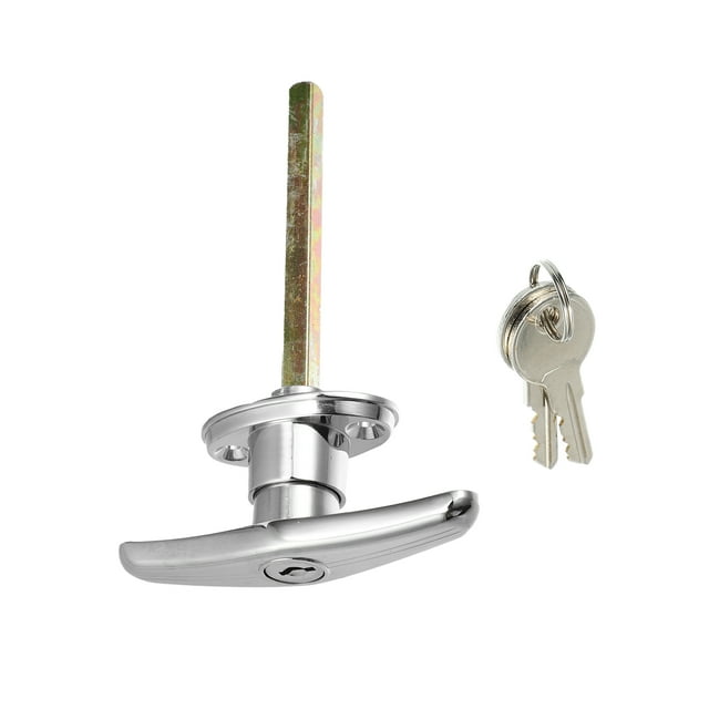 Unique Bargains 1 Set Garage Door Keyed T-Handle Lock Kit Shed Door ...
