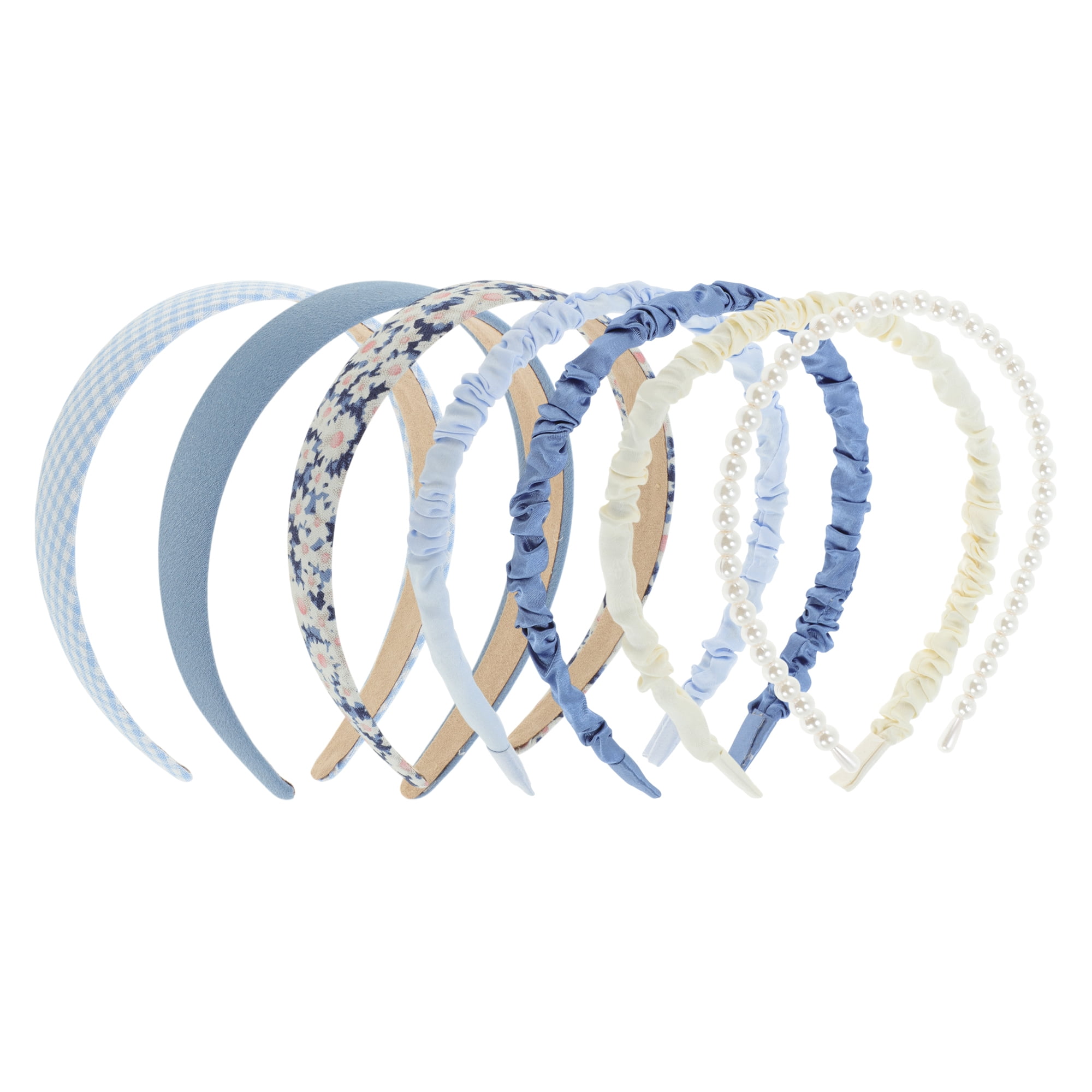 Unique Bargains 1 Set Hairband Flowers Hair Accessories for Women Blue ...