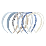 Unique Bargains 1 Set Hairband Flowers Hair Accessories for Women Blue ...
