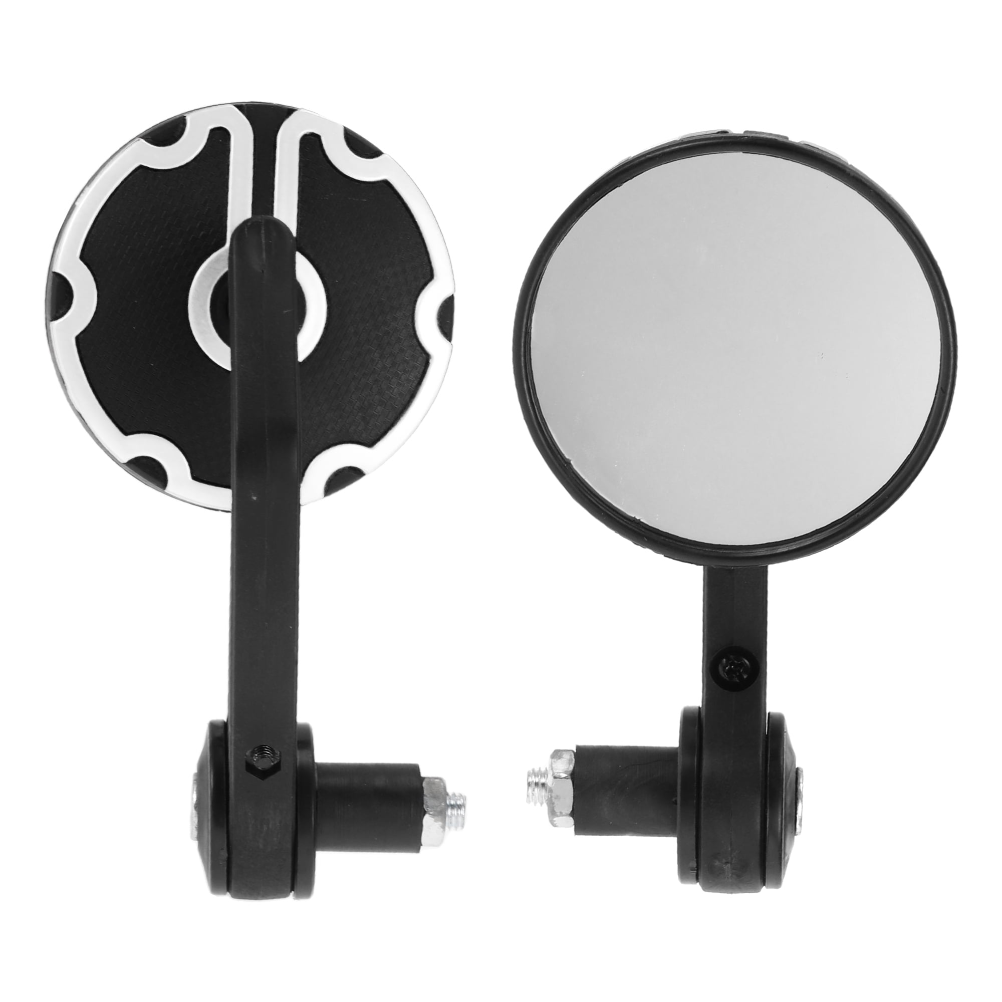 Unique Bargains 1 Set M8 Universal Motorcycle Rear View Mirrors Bar End ...