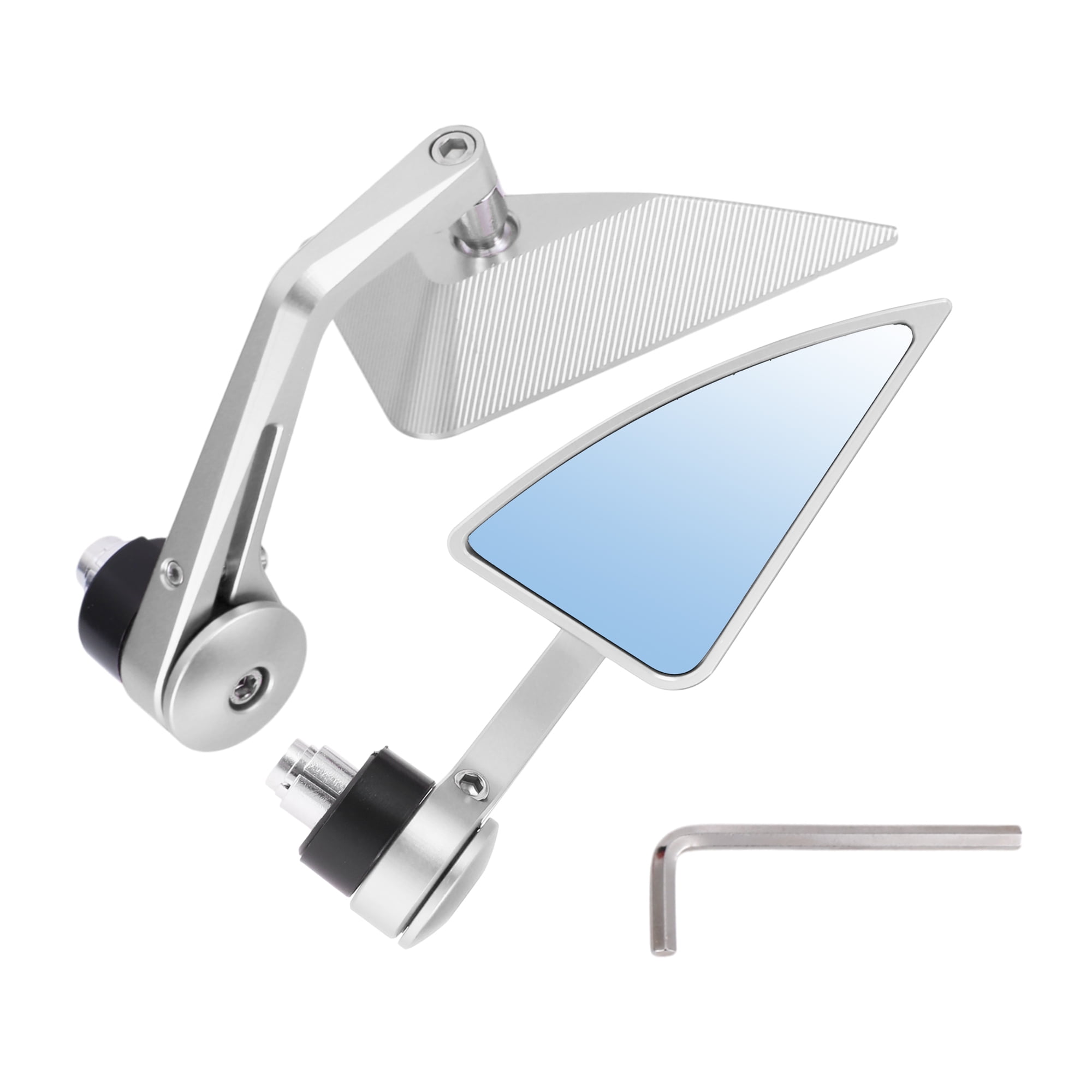 Unique Bargains 1 Set Motorcycle Rear View Mirrors Universal Aluminum ...