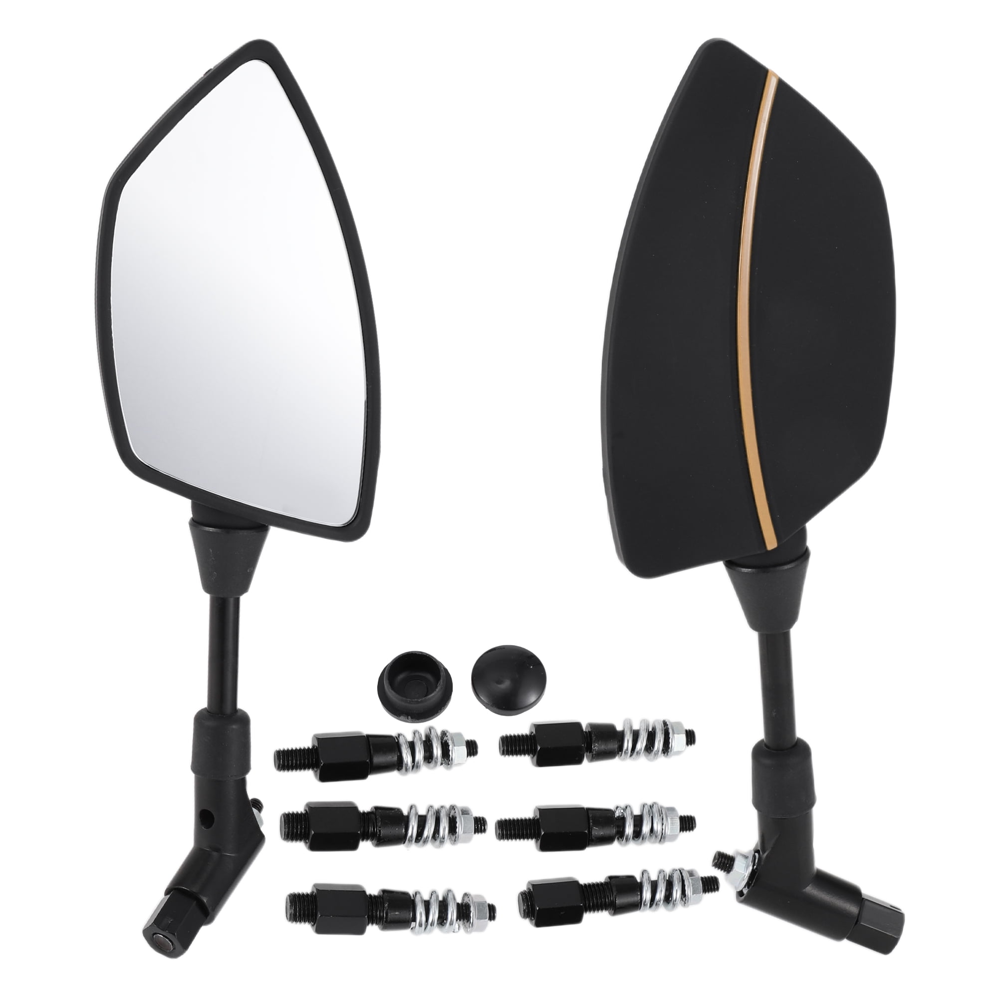 Unique Bargains 1 Set Motorcycle Rear View Mirrors Universal Plastic ...