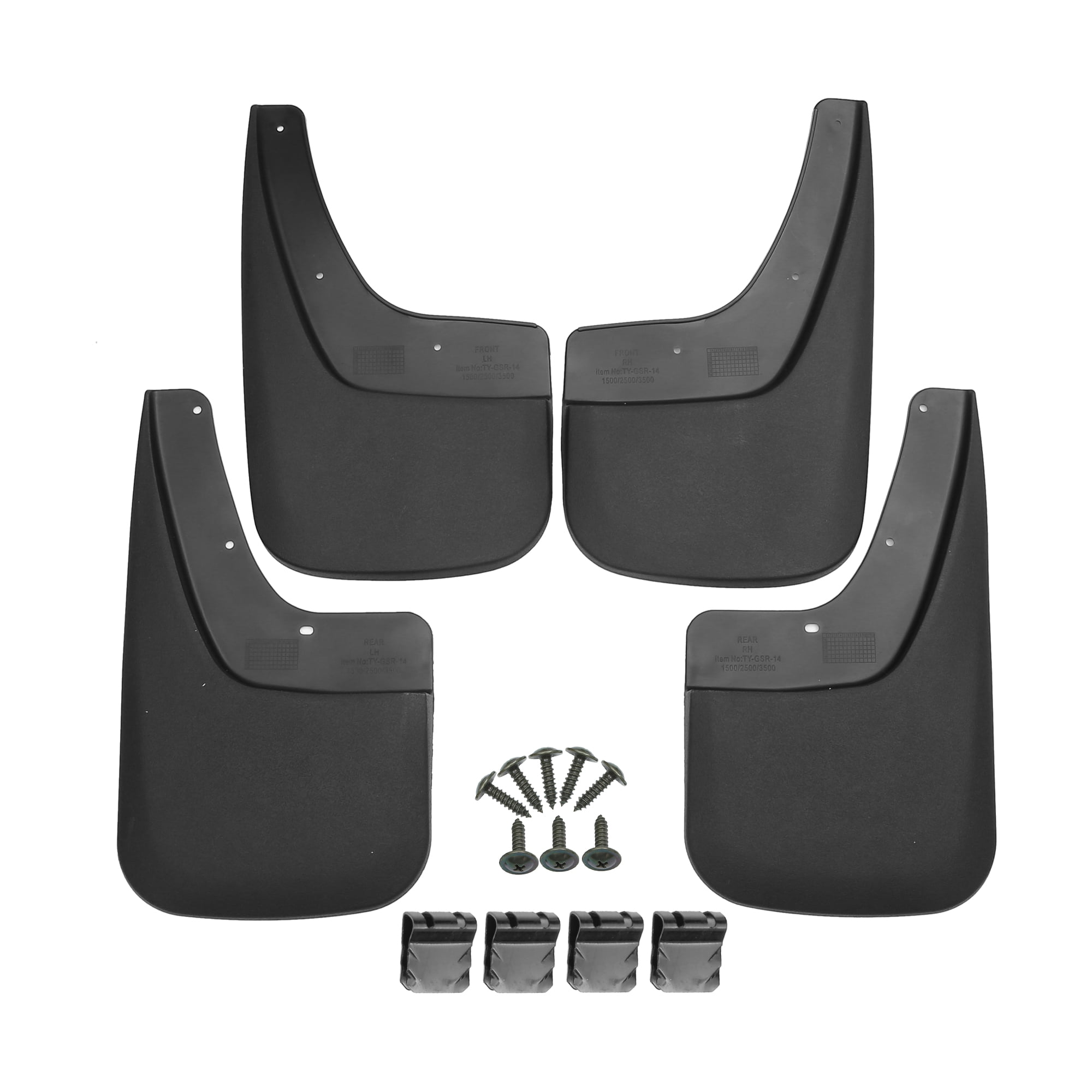 Unique Bargains 1 Set Mud Flaps Splash Guard No-Drill Mudguards Wheels ...