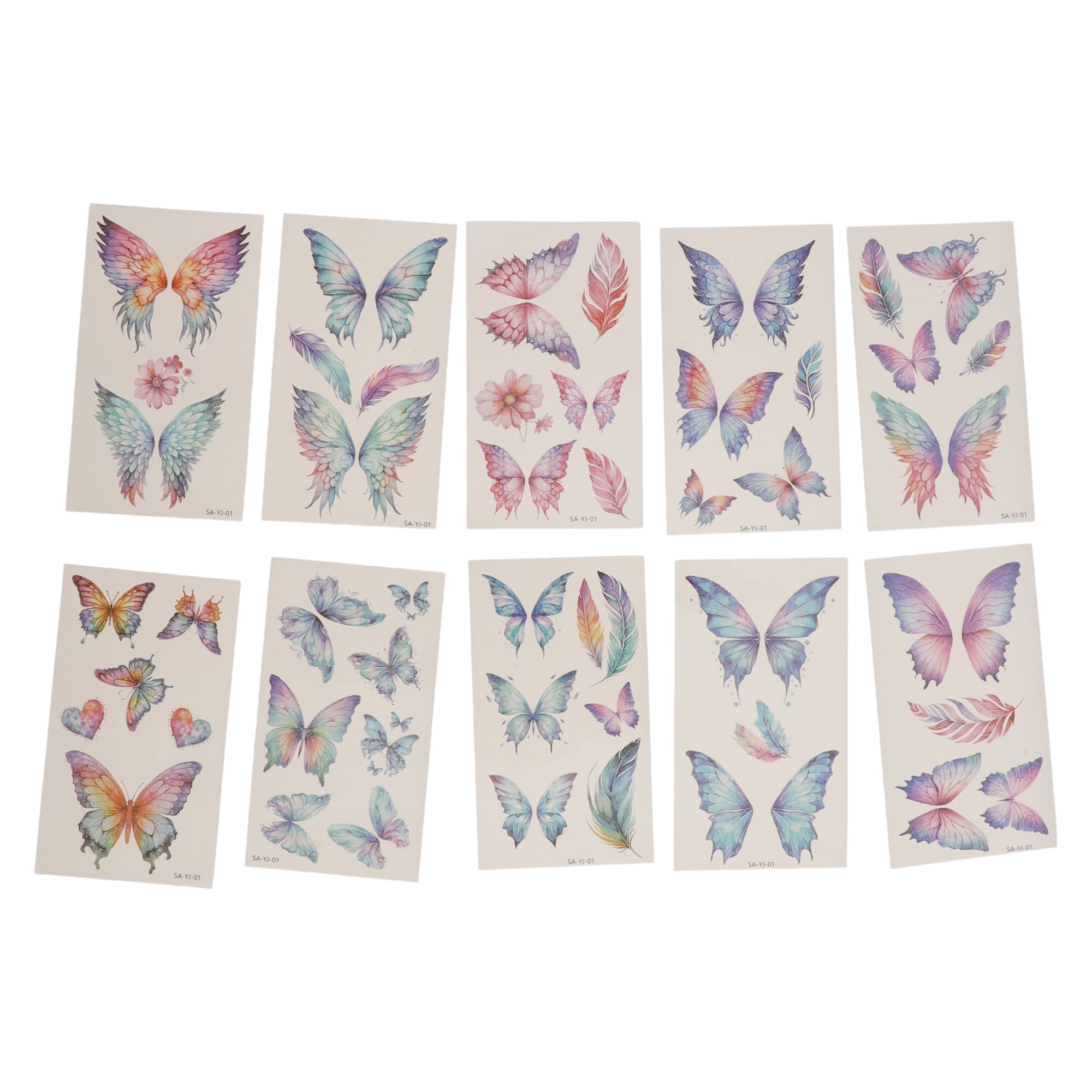 Unique Bargains 1 Set Simple Fake Temporary Tatto Butterfly Temporary ...