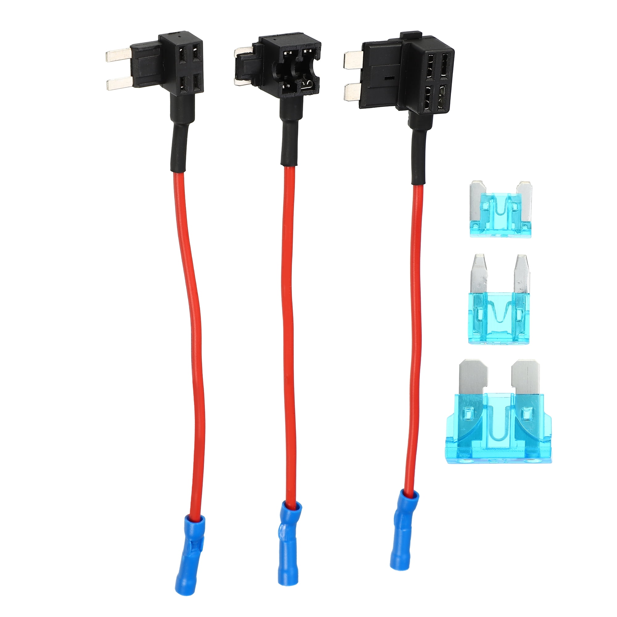 Unique Bargains 1 Set Universal 3pcs Car Fuse Tap Adapter with 3pcs 15A ...