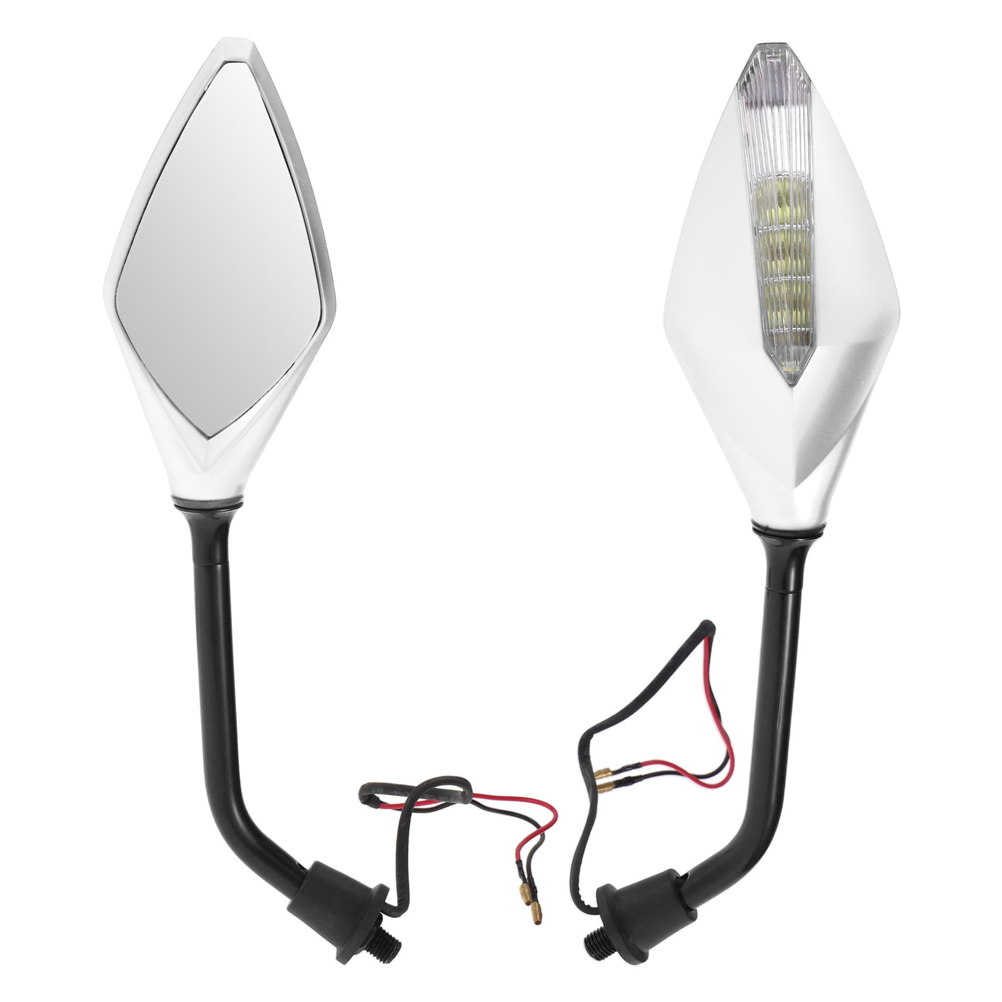 Unique Bargains 1 Set Universal Motorcycle Rear View Mirrors Adjustable ...