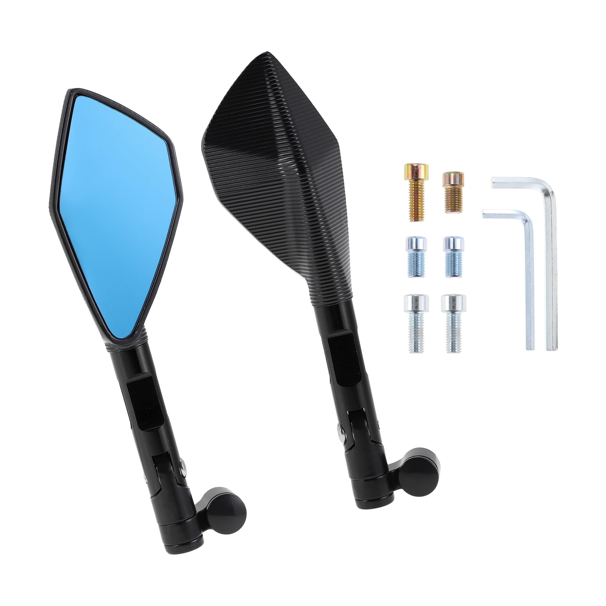 Unique Bargains 1 Set Universal Motorcycle Rear View Mirrors Adjustable ...