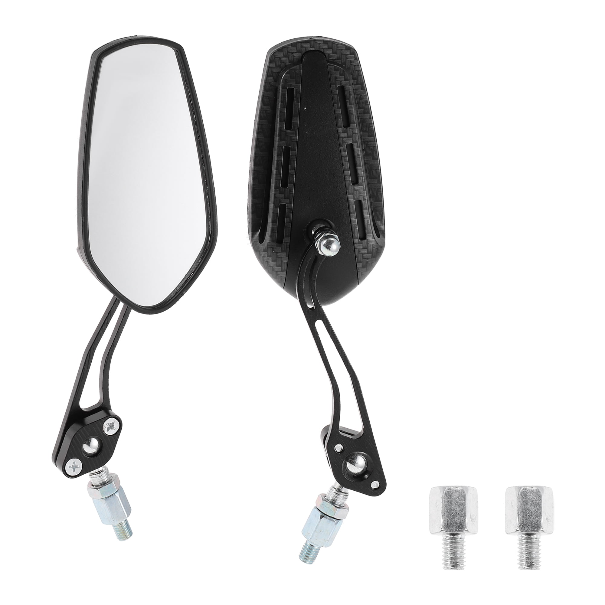 Unique Bargains 1 Set Universal Motorcycle Rear View Mirrors Adjustable ...
