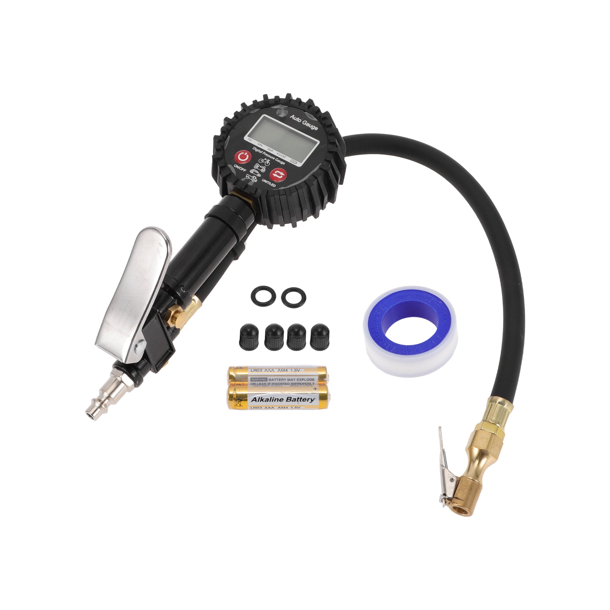 Unique Bargains 1 Set Universal Tire Pressure Gauge 250 PSI 2.76Inch ...
