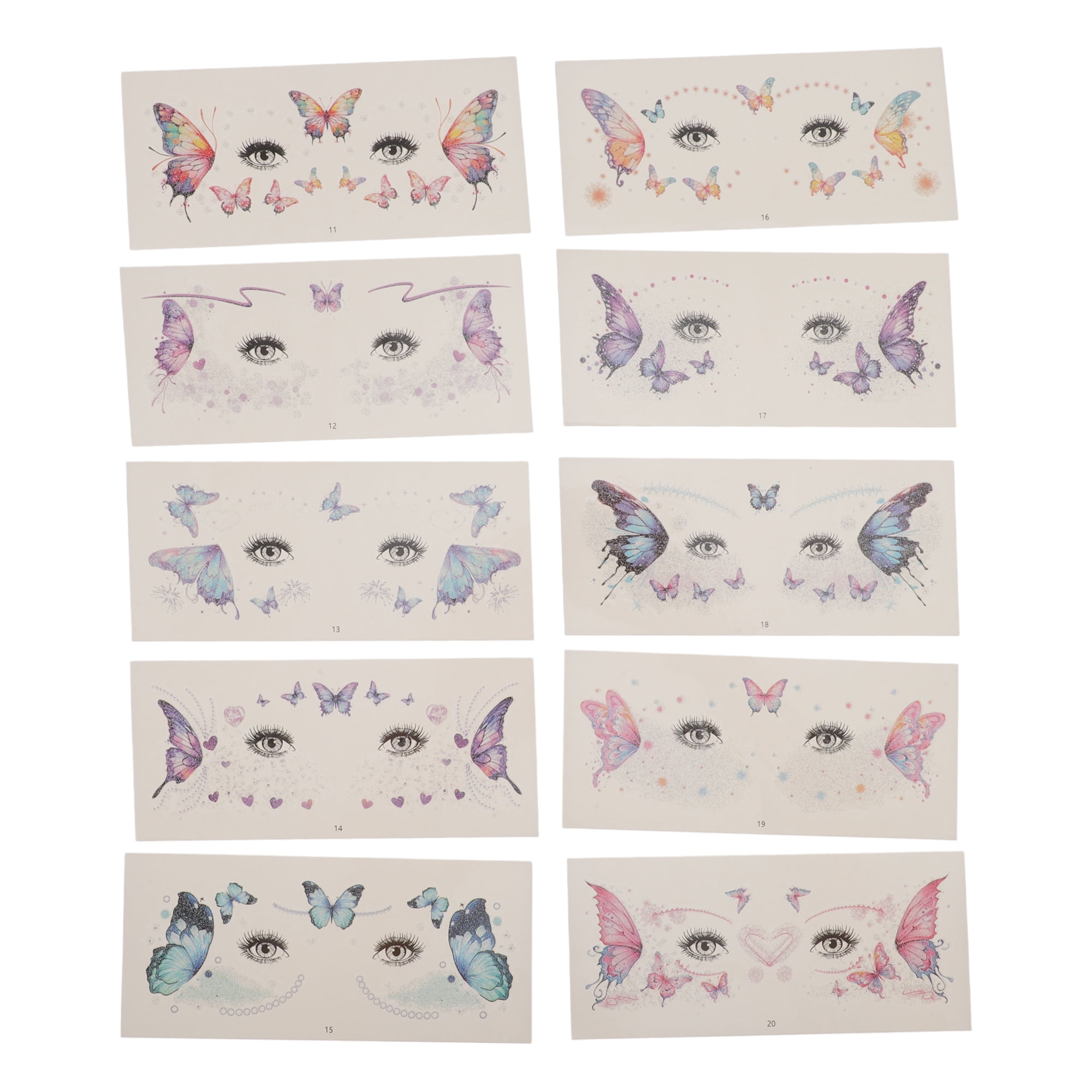 Unique Bargains 1 Set Waterproof Fake Temporary Tatto Butterfly ...