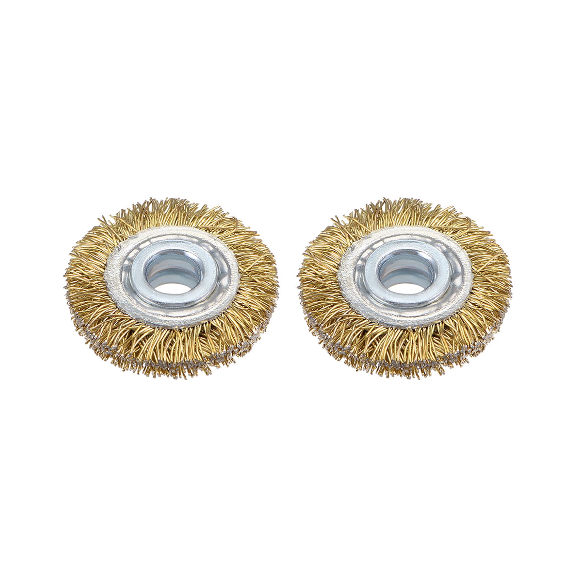 Unique Bargains 1'' Wire Wheel Brush Bench Brass Plated Steel Brass ...