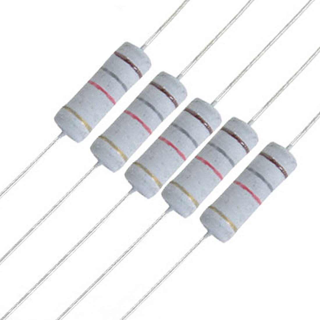 Unique Bargains 10 Pcs 3W 500V 1.8K Ohm 1K8 Axial Metal Oxide Film ...