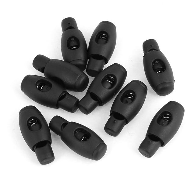 Unique Bargains 10 Pcs 7.5mm Dia Single Hole Rope Cord Locks Ends ...